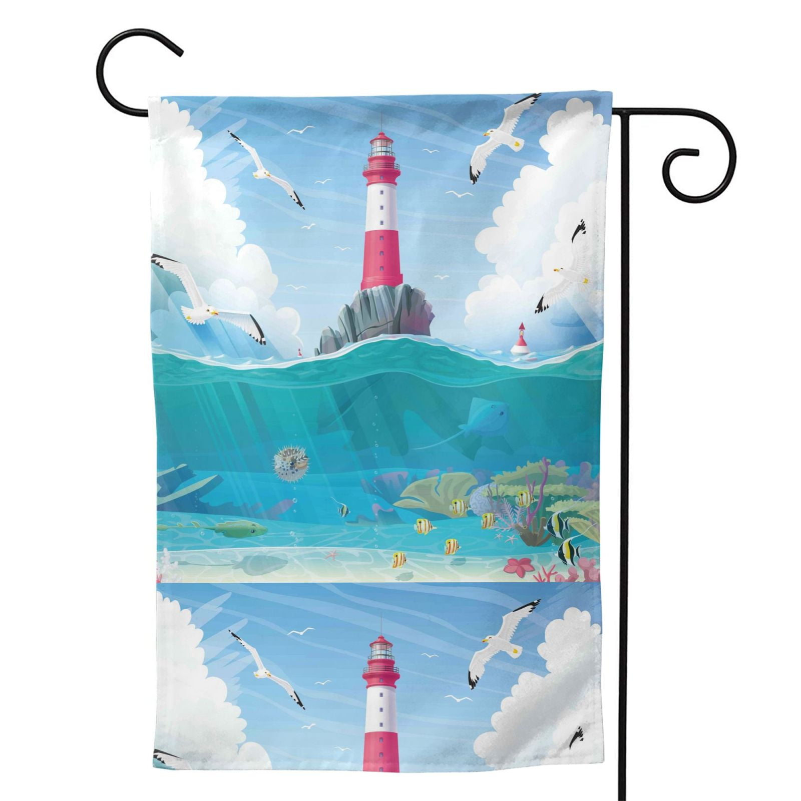 Sigee Lighthouse Sea Port for Live Happy Decorative Small Garden Flag ...