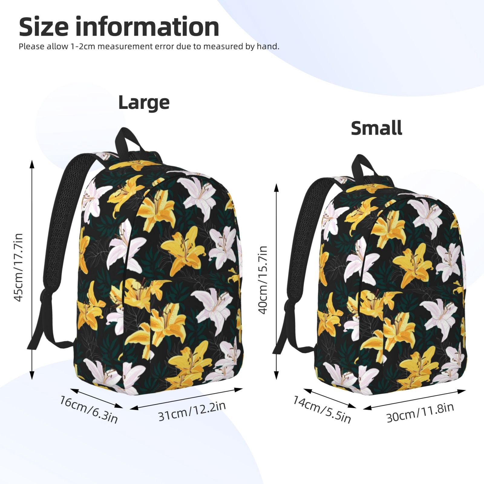 Sigee Lilies Flowers for Canvas Large Capacity Laptop Backpack for Men ...