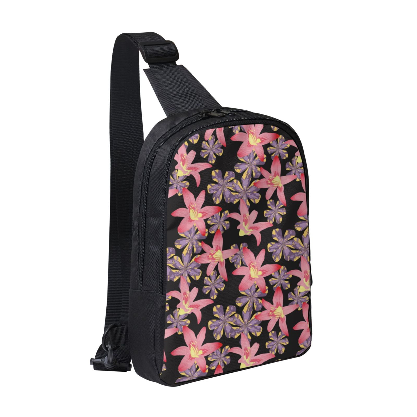 Sigee Lilies Flowers for Dual Pocket Sling Backpack Hiking Daypack ...