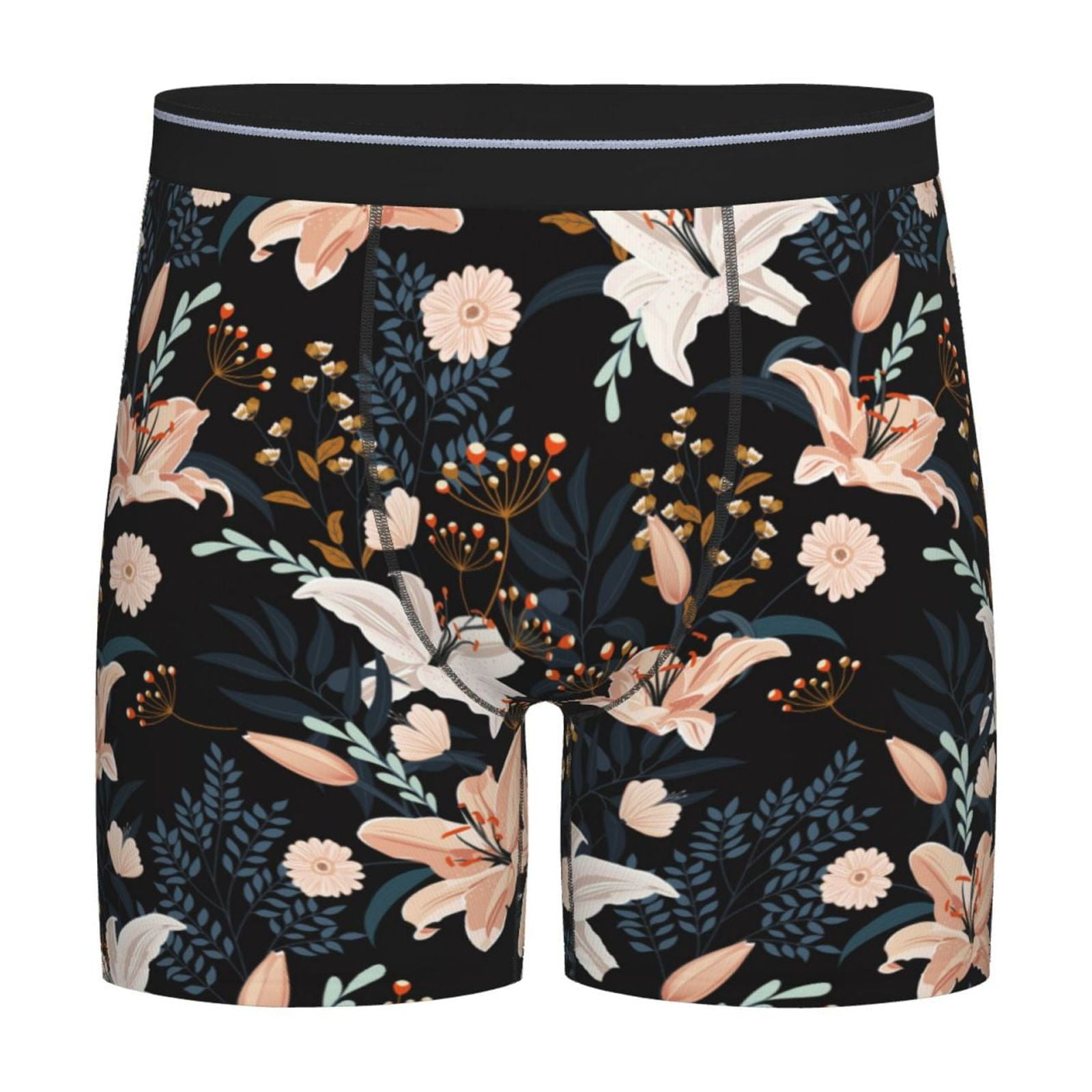 Sigee Lilies Flowers for Men's Boxer Briefs,Moisture Wicking and ...