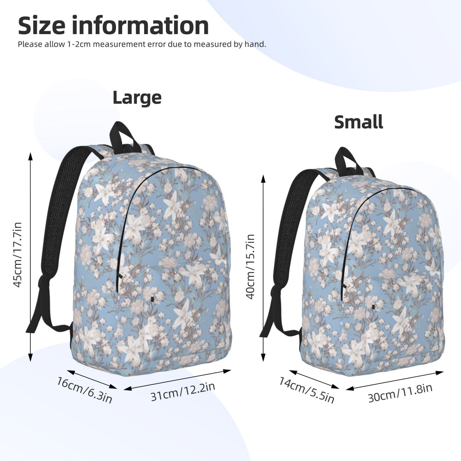 Sigee Lily Flower for Canvas Large Capacity Laptop Backpack for Men and ...