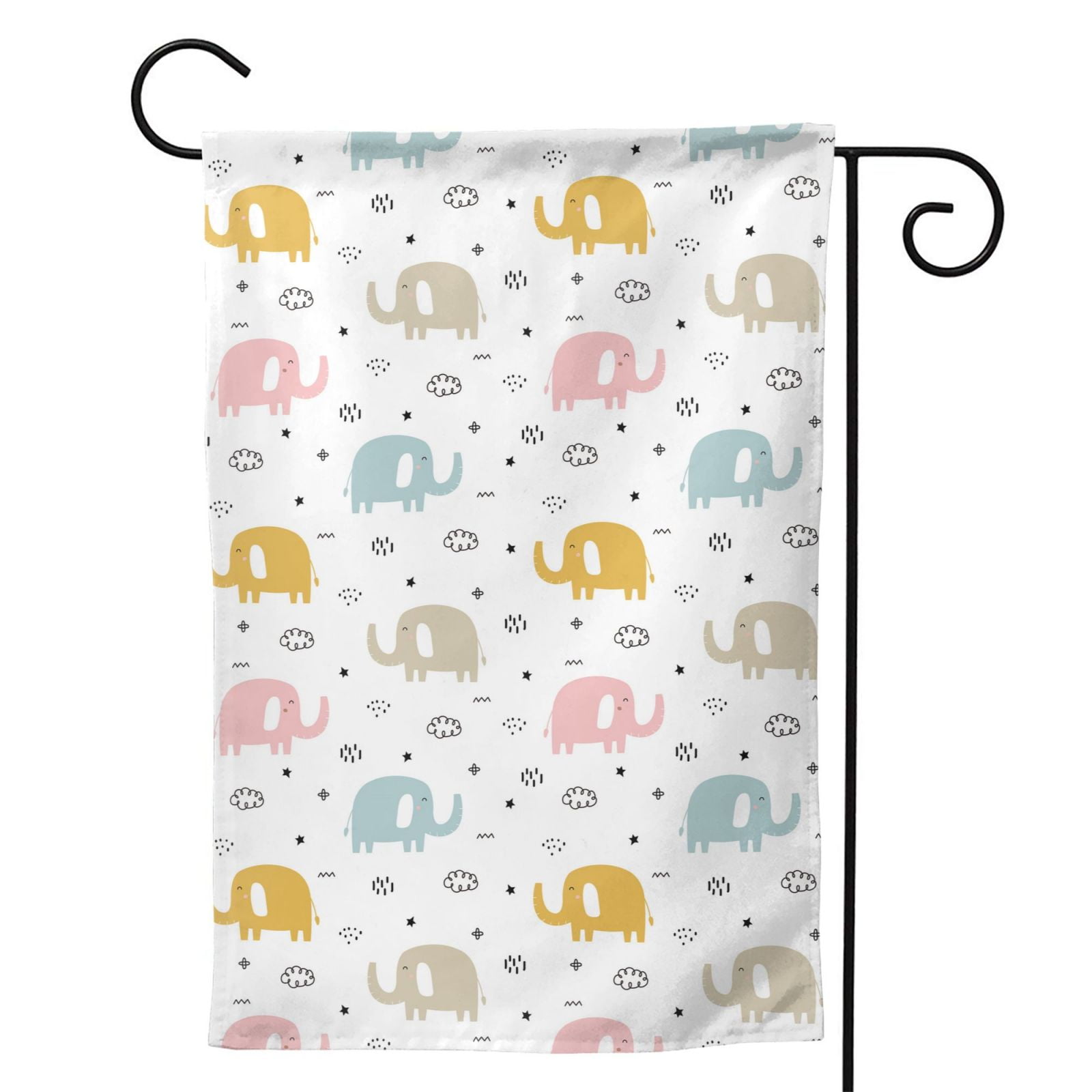 Sigee Little Elephant for Live Happy Decorative Small Garden Flag ...