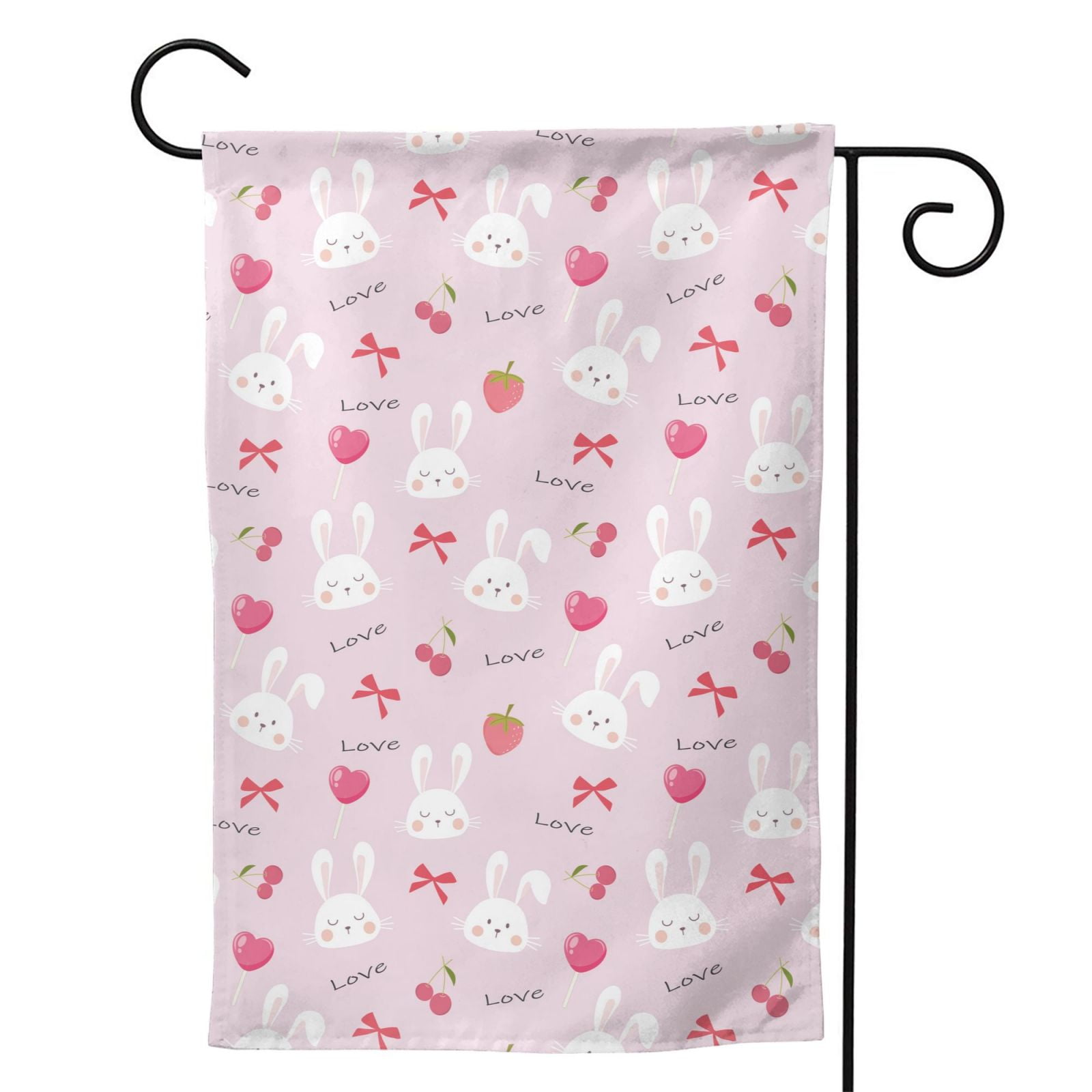 Sigee Love Rabbit for Live Happy Decorative Small Garden Flag,Double ...