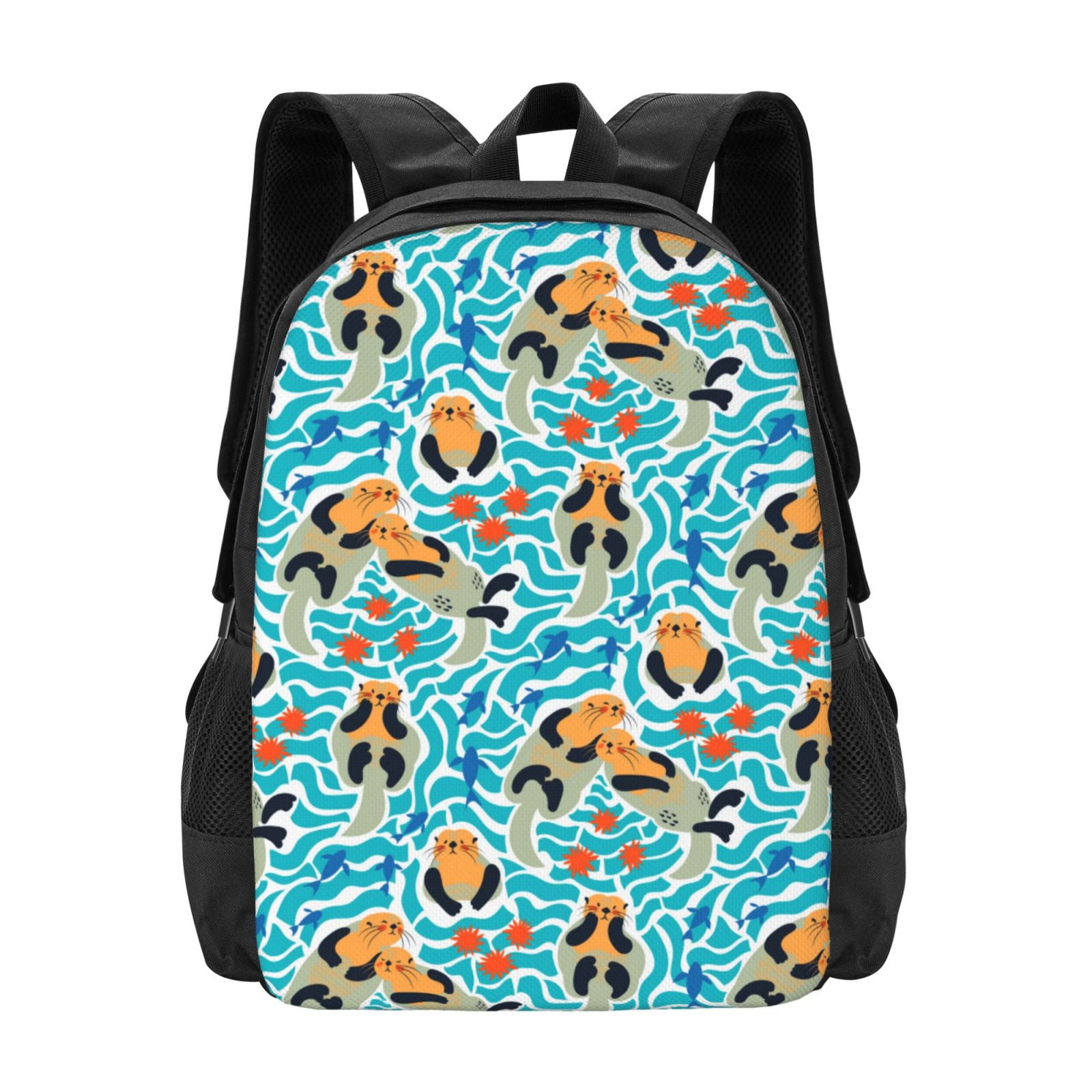 Sigee Lovely Sea Otters for Simple large capacity backpack Travel ...