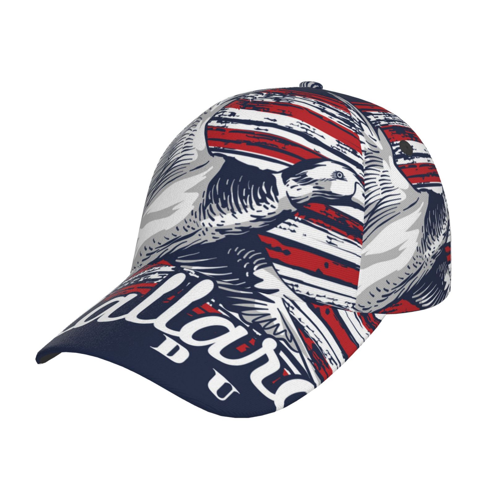 Sigee Mallard Duck With American Flag for Fashionable curved brim ...
