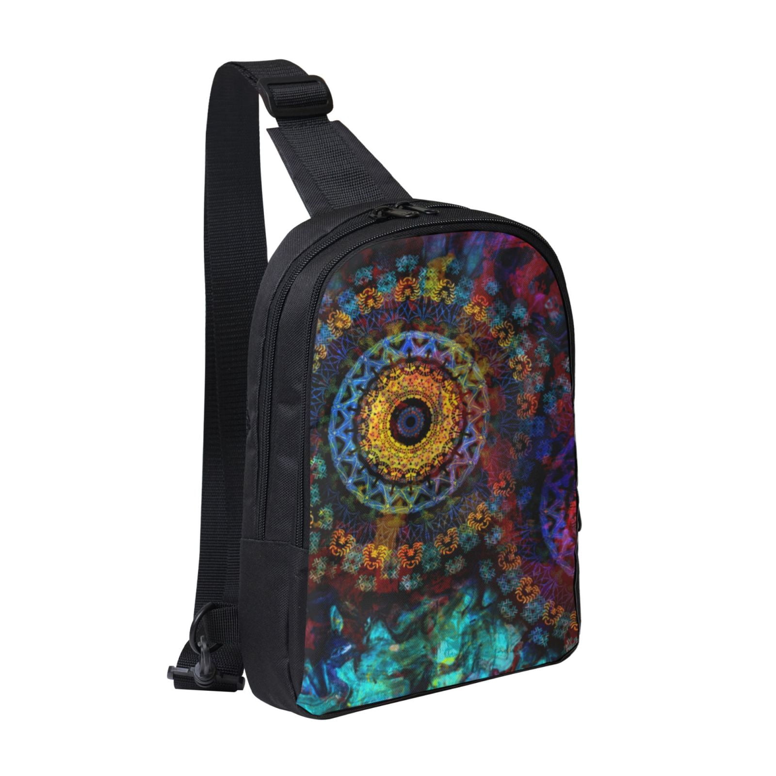Sigee Mandala Colorful for Dual Pocket Sling Backpack Hiking Daypack ...