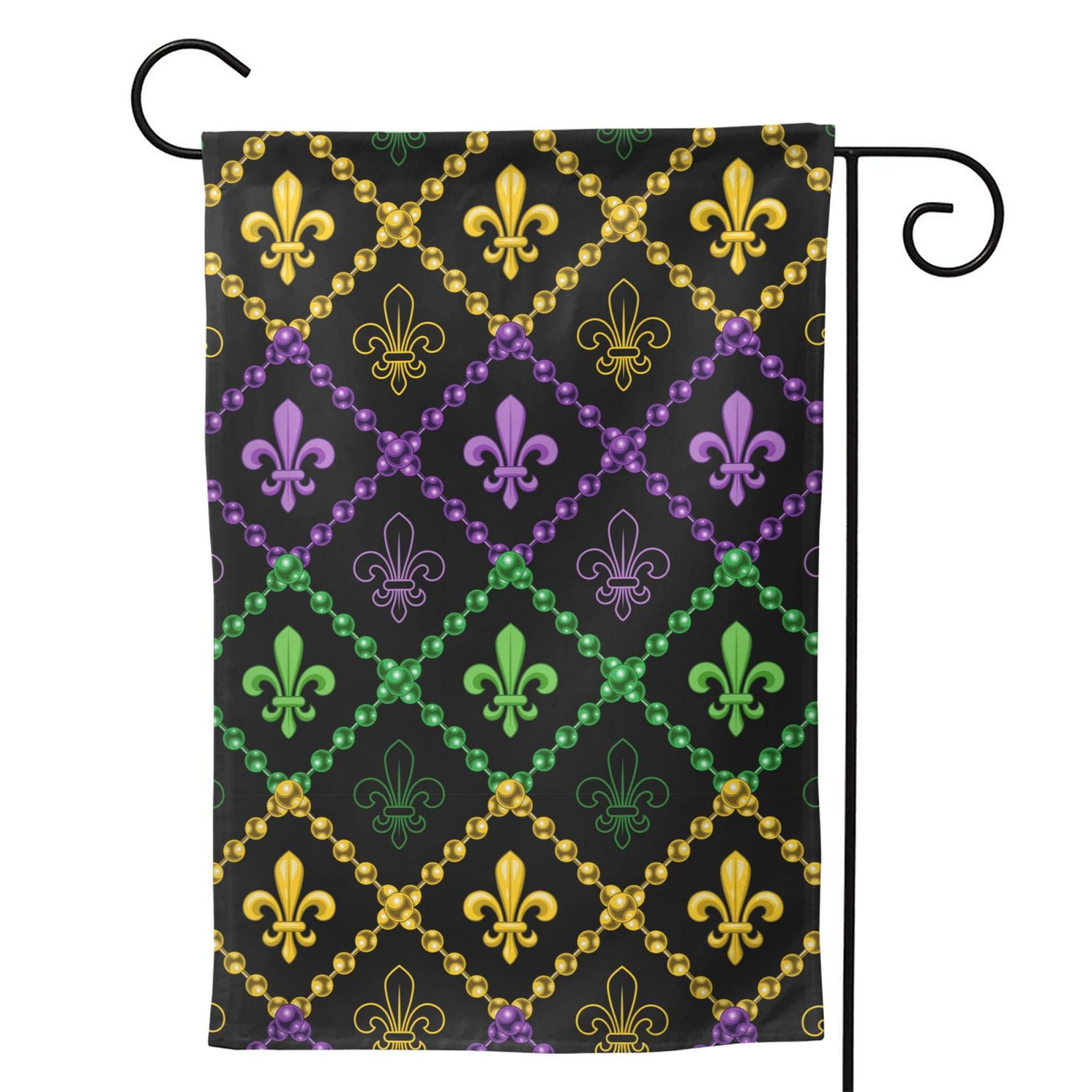 Sigee Mardi Gra Geometric for Live Happy Decorative Small Garden Flag ...