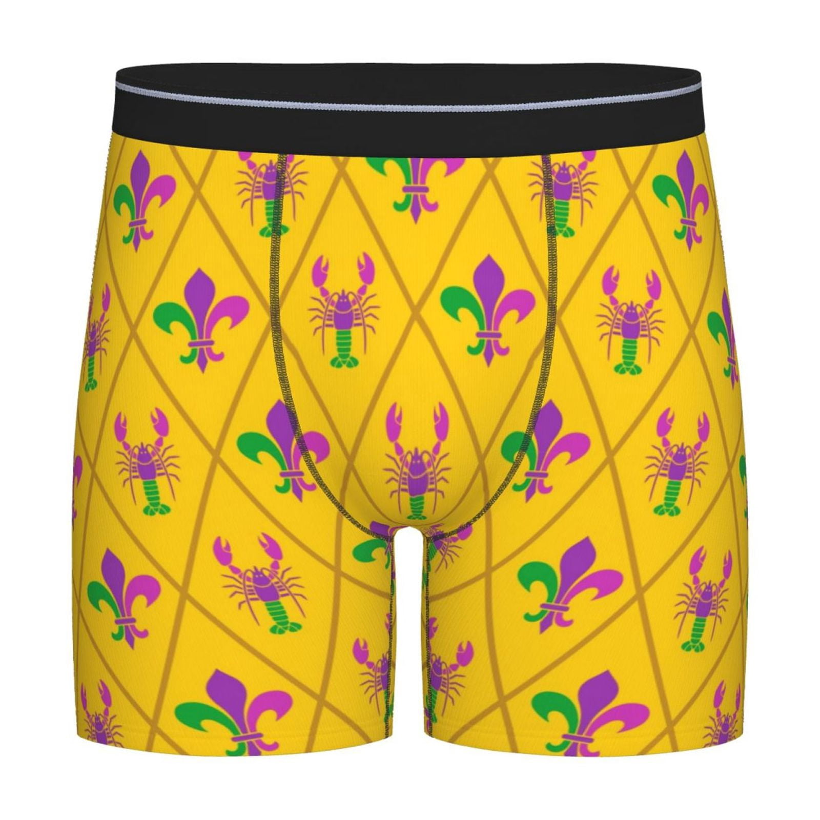 Sigee Mardi Gras Crayfish and Fleur de lis for Men's Boxer Briefs ...