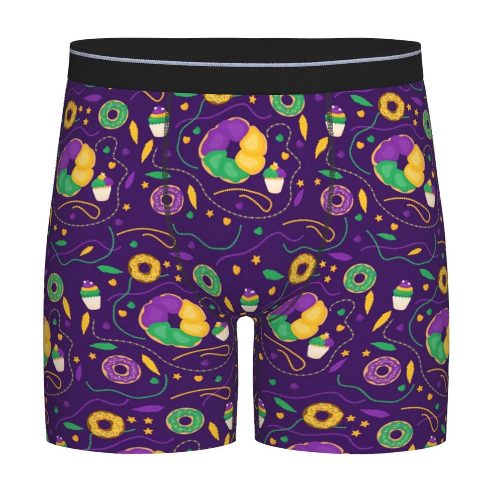 Sigee Mardi Gras and Donuts for Men's Boxer Briefs,Moisture Wicking and ...