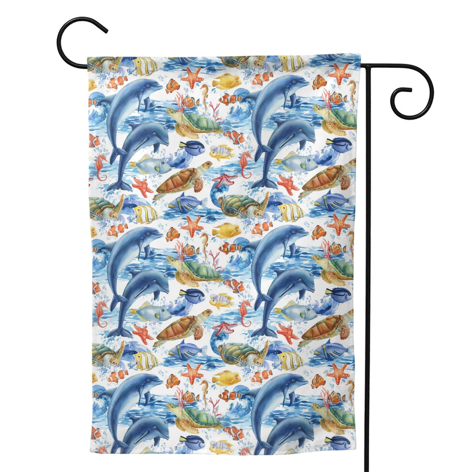 Sigee Marine Animals for Live Happy Decorative Small Garden Flag,Double ...
