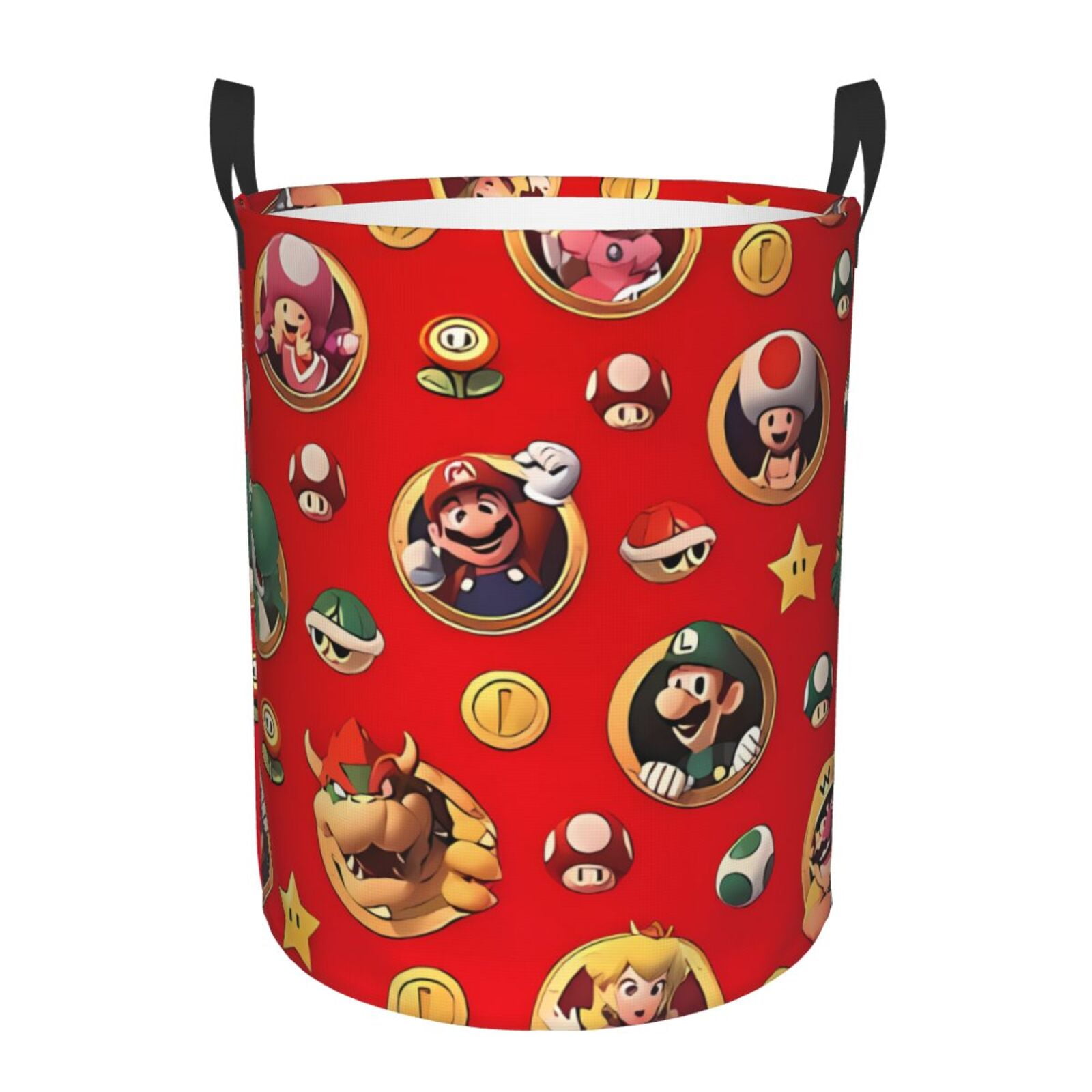 Sigee Mario Bv Print Basket for Clothes Basket for Living Room Bedroom Boys and Girls Hamper ...