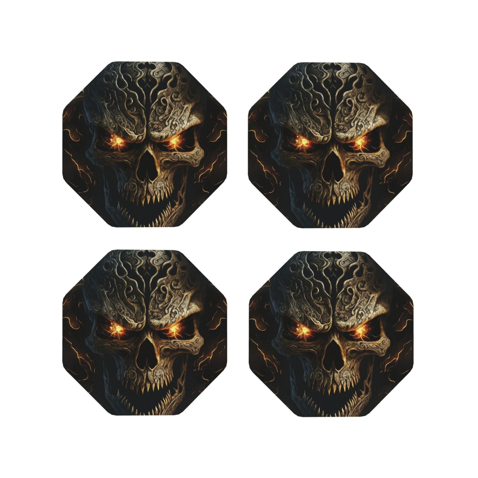 Sigee Metal Evil Skull for Water-Resistant, Heat-Resistant, Non-Slip ...