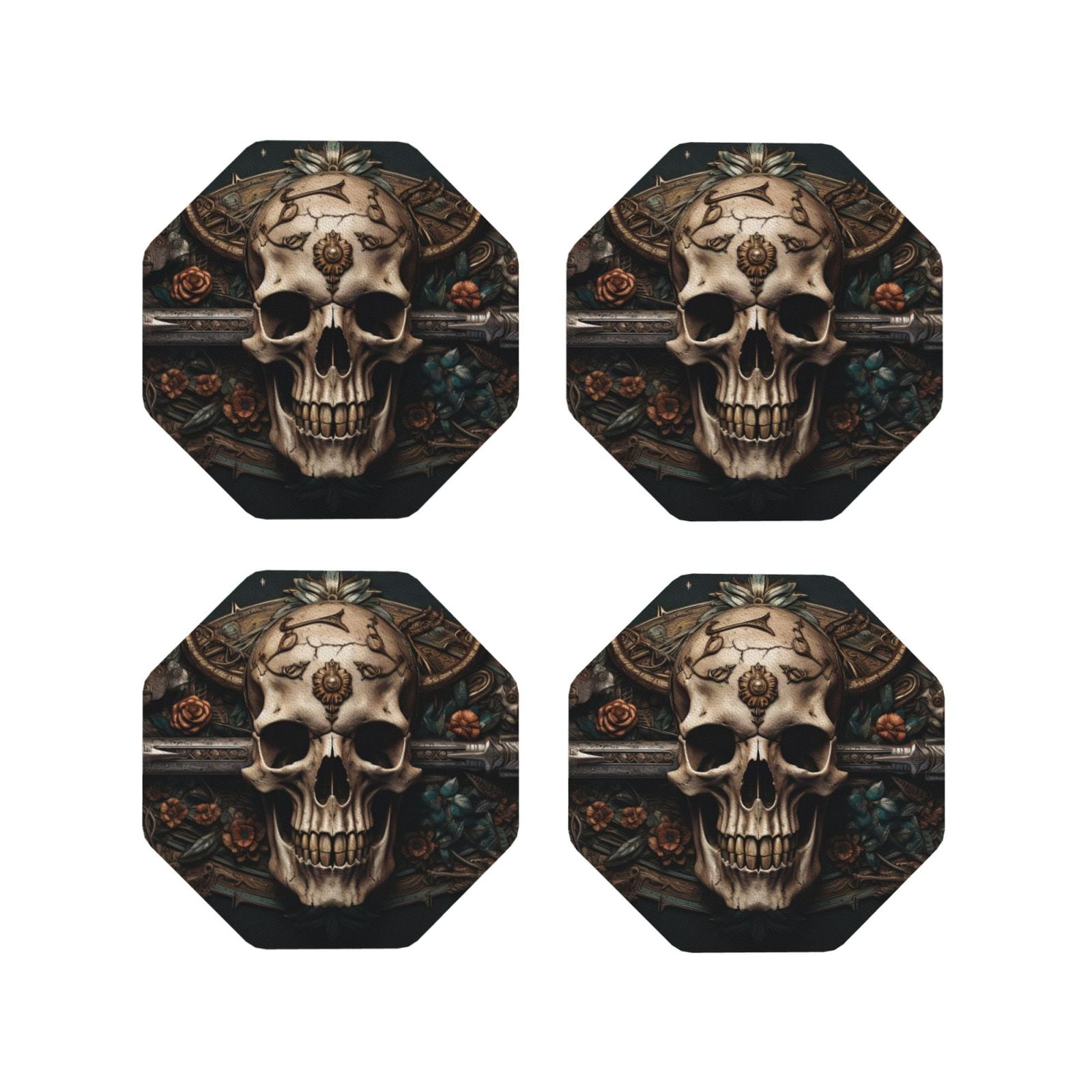 Sigee Metal Style Horned Skull for Water-Resistant, Heat-Resistant, Non ...