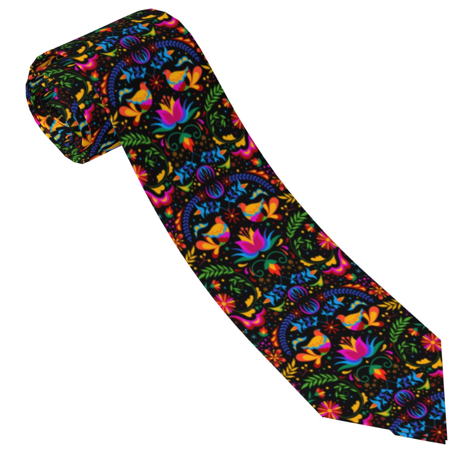 Sigee Mexican Flower Traditional1 for Elegant Men's Necktie,Classic Tie ...