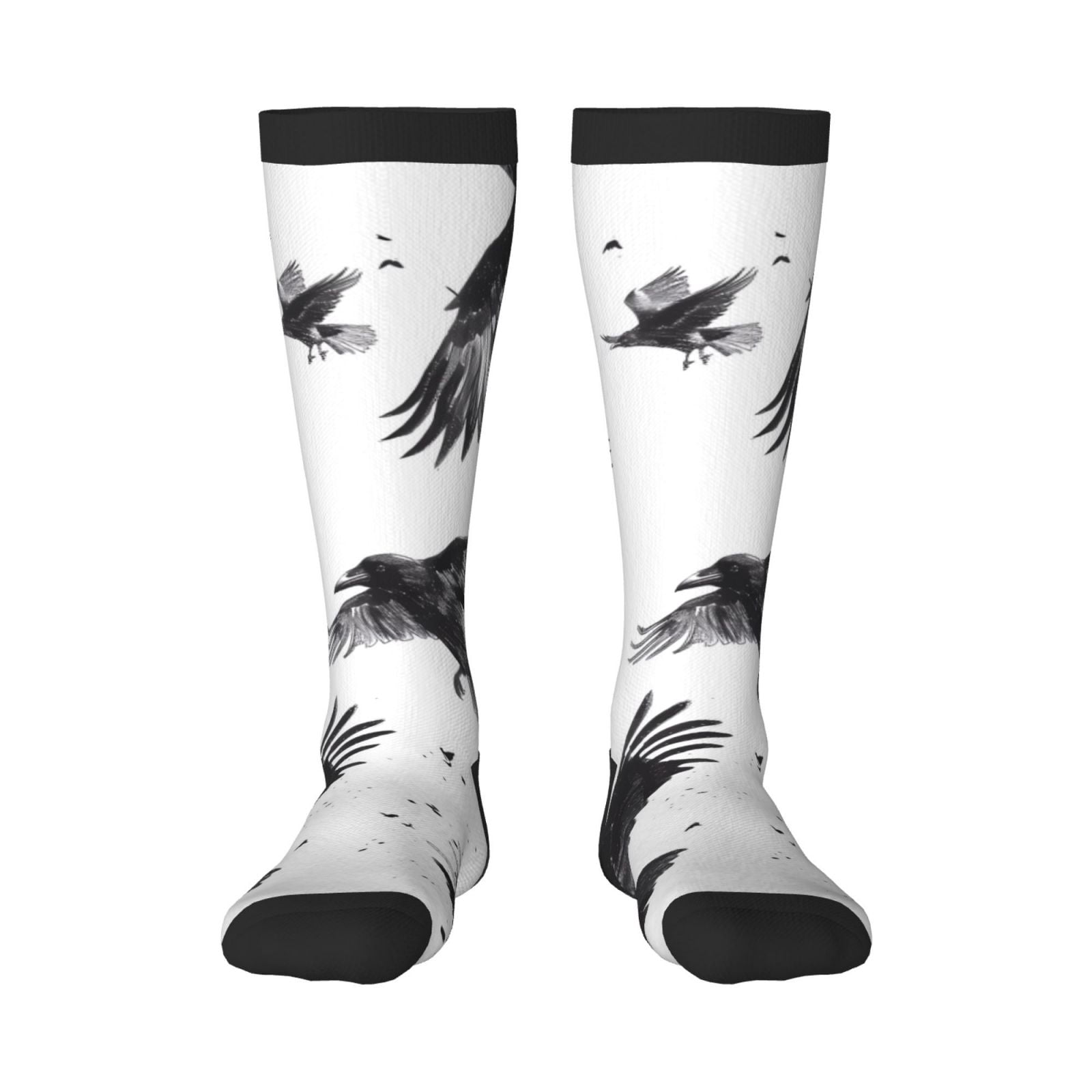 Sigee Monochrome Flying Ravens for Socks for Men Women Socks Stocking ...