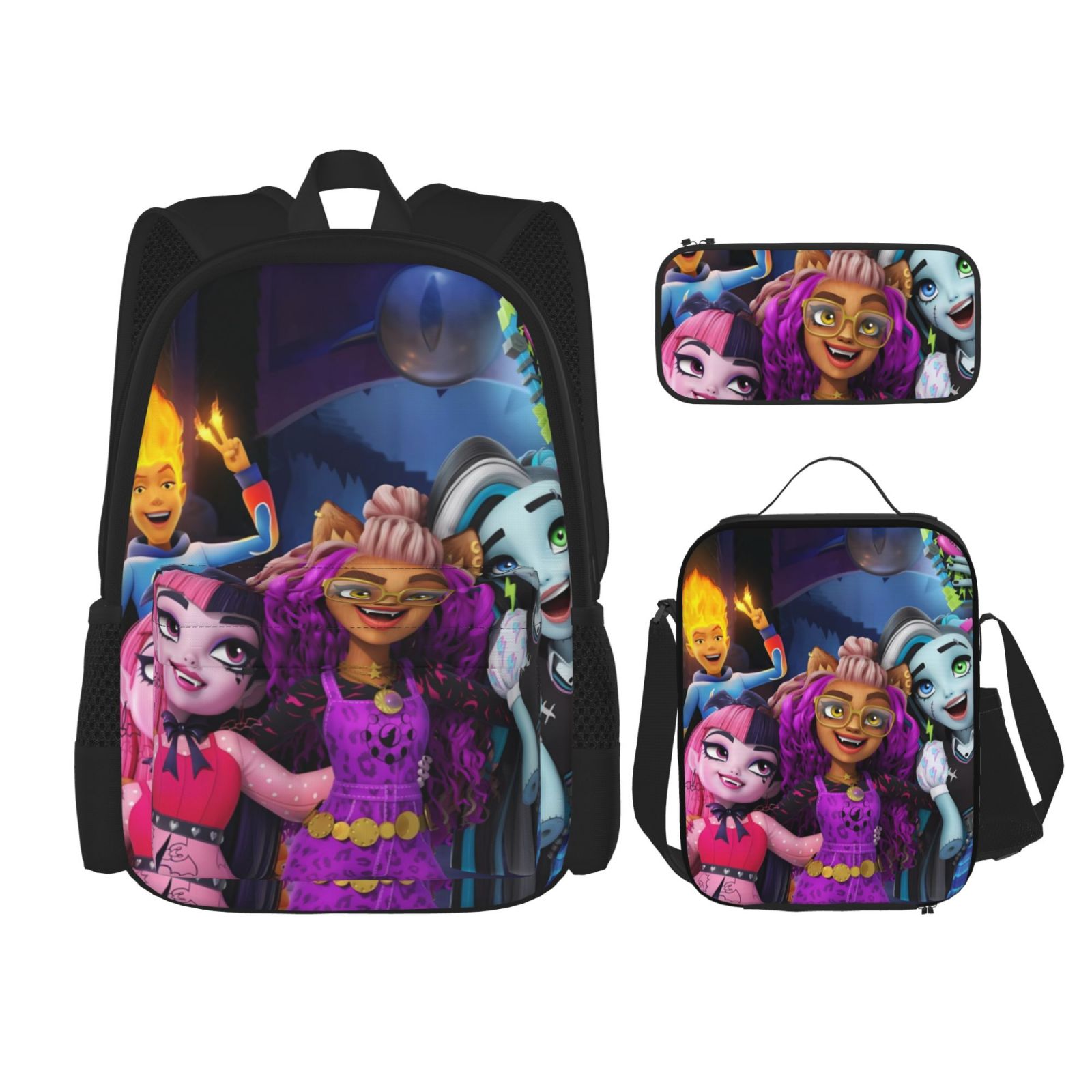 Sigee Monster High (28) pattern Backpack Travel Backpacks With Lunch ...