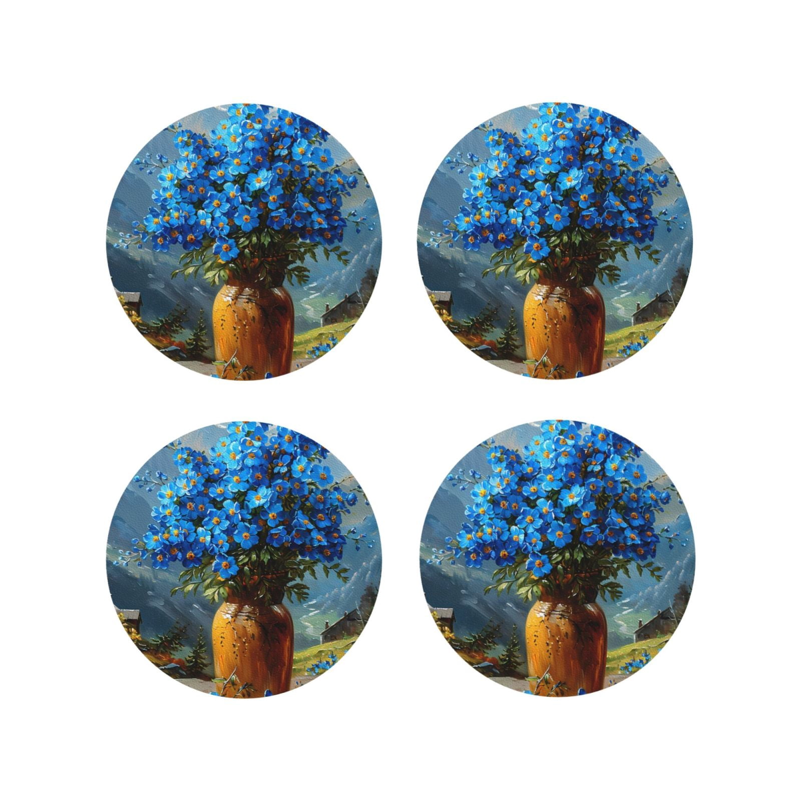 Sigee Mountain Blue Flowers Vase for Water-Resistant, Heat-Resistant ...