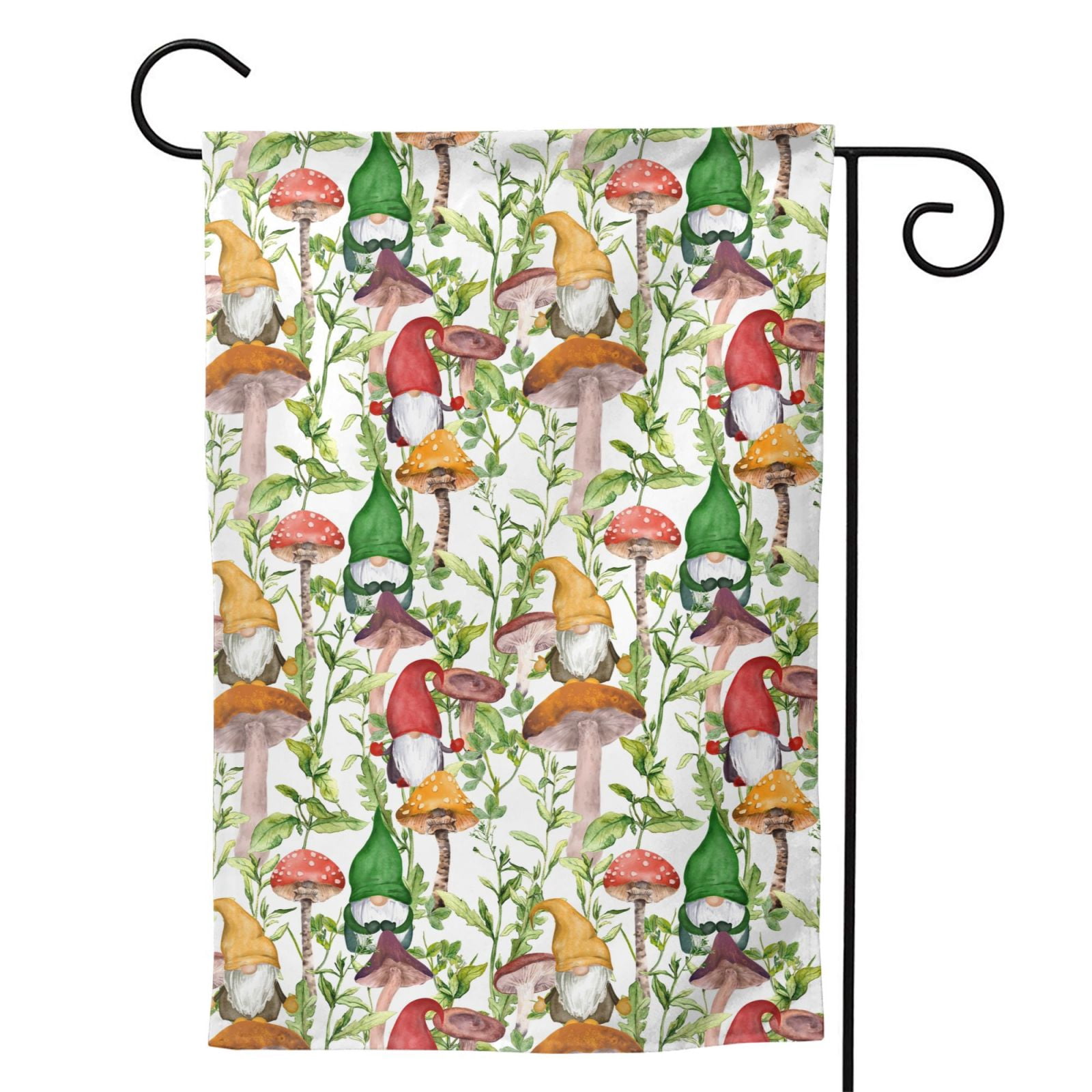 Sigee Mushrooms Gnomes for Live Happy Decorative Small Garden Flag ...