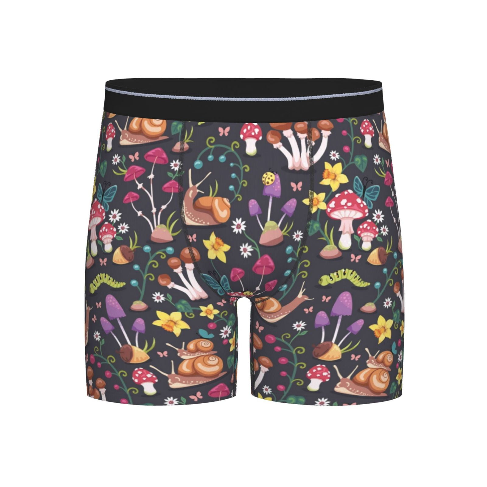 Sigee Mushrooms Snails Butterflies for Men's Boxer Briefs,Moisture ...