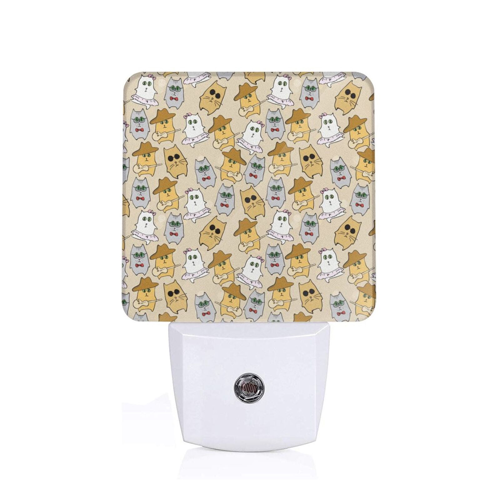 Sigee Music Dancing Cat for Night Lights Plug into Wall, Dusk to Dawn ...