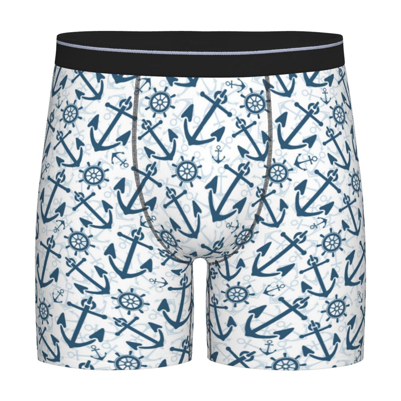 Sigee Nautical Theme Anchors for Men's Boxer Briefs,Moisture Wicking ...
