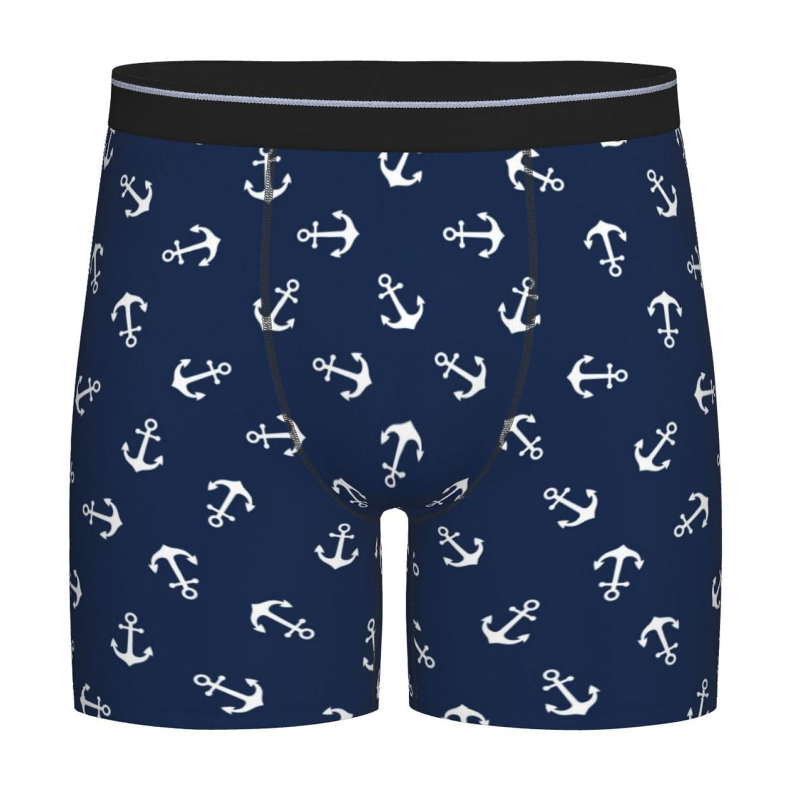 Sigee Nautical Themed Simple Anchors for Men's Boxer Briefs,Moisture ...
