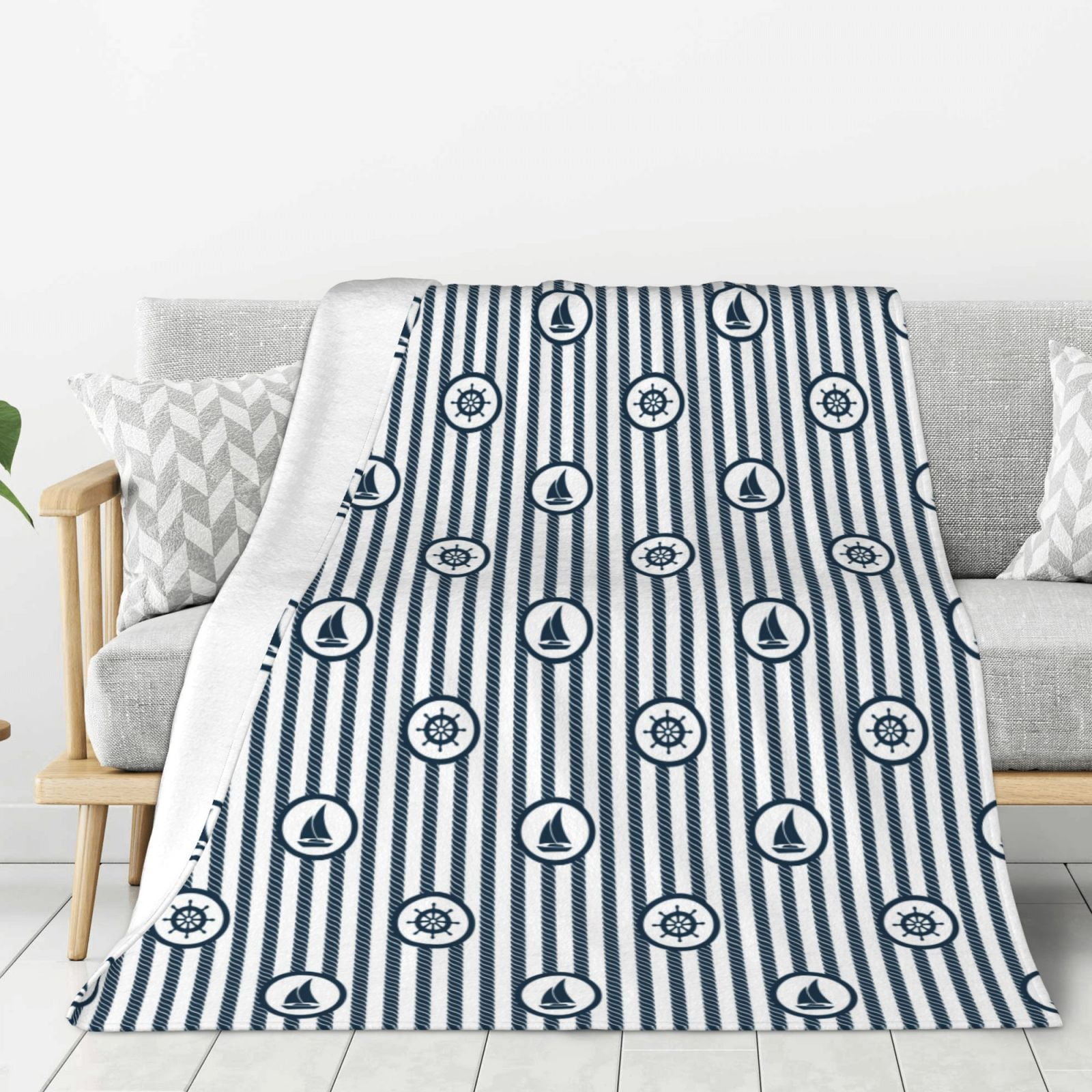 Sigee Nautical1 for Flannel Blanket - Ultra-Soft, Warm and Cozy ...