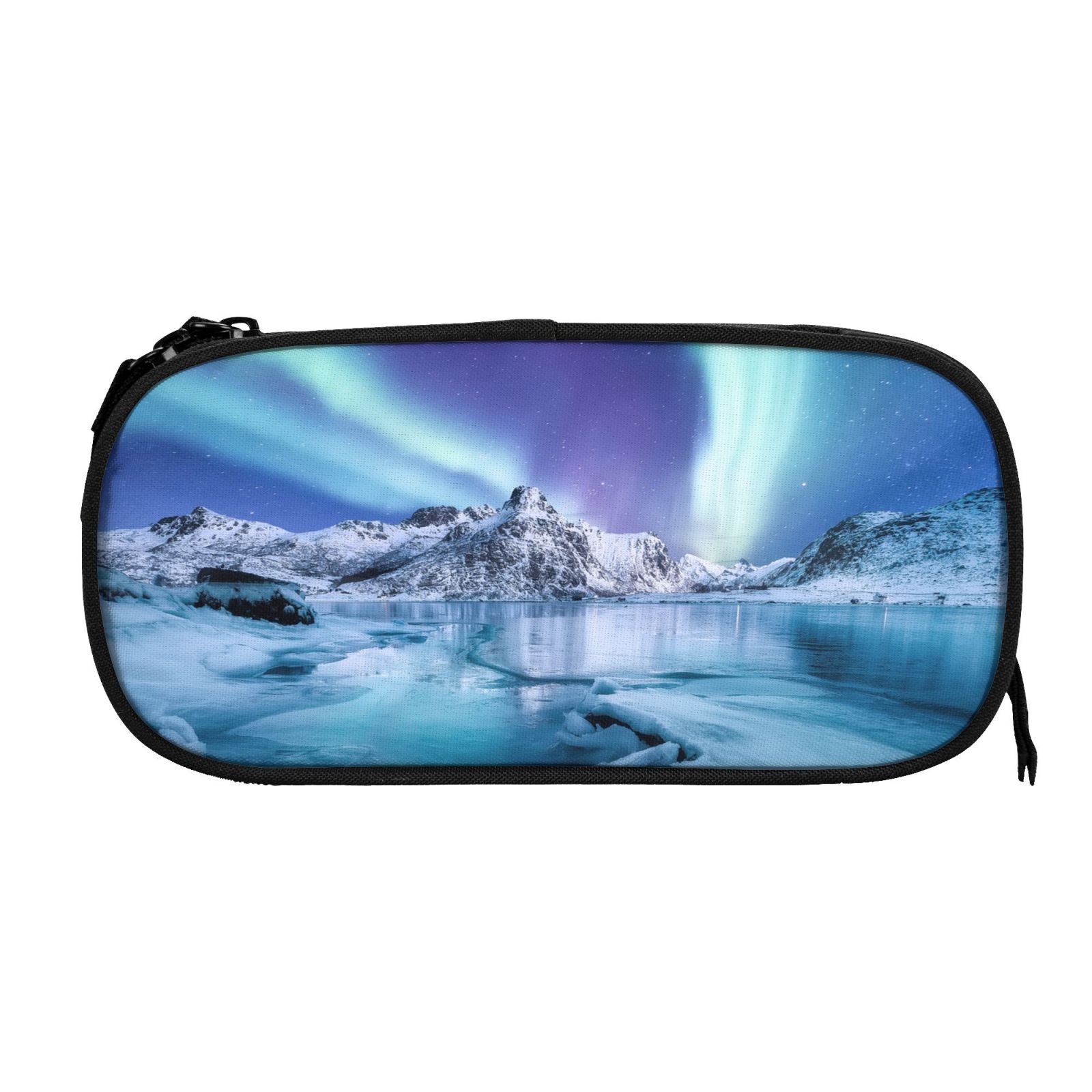 Sigee Night At Lake Aurora 1 for Portable Pencil Pouch with Zipper for ...