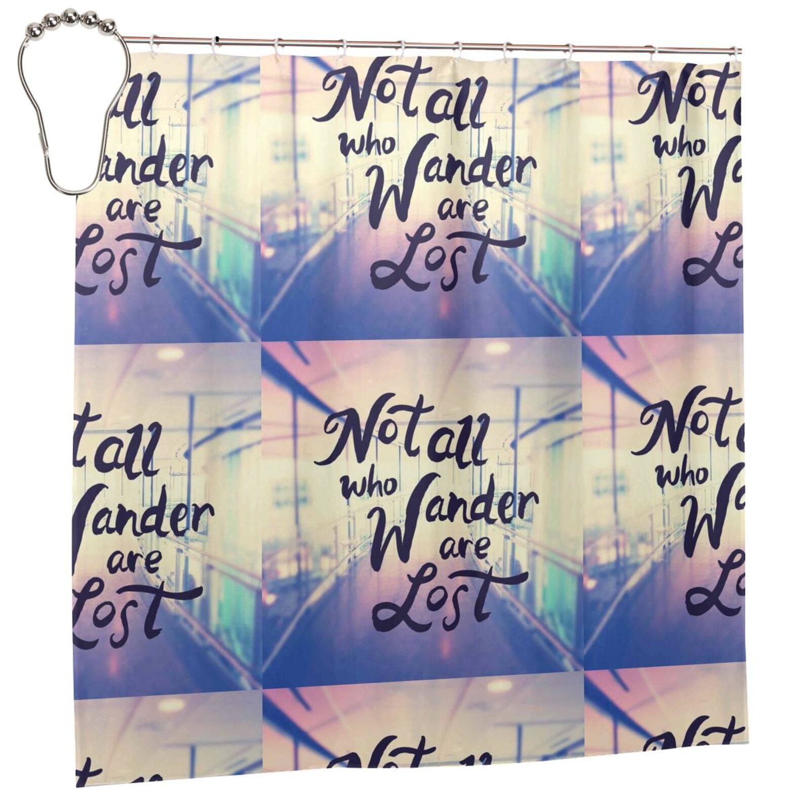 Sigee Not All Those Who Wander Are Lost for Waterproof Fabric Shower ...
