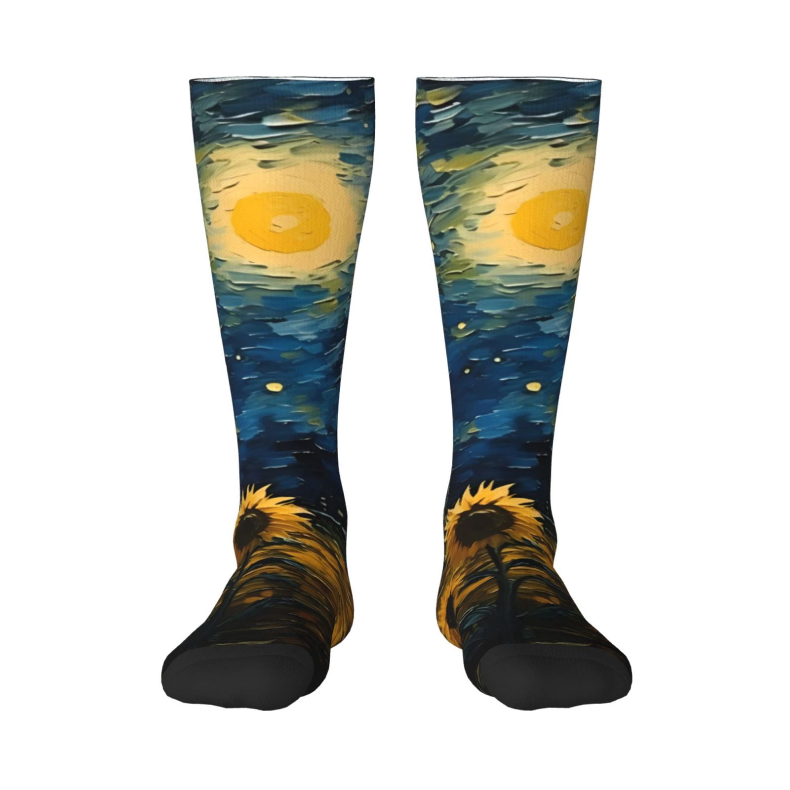 Sigee Oil Starry Sky Sunflower for Socks for Men Women Gifts for Him ...