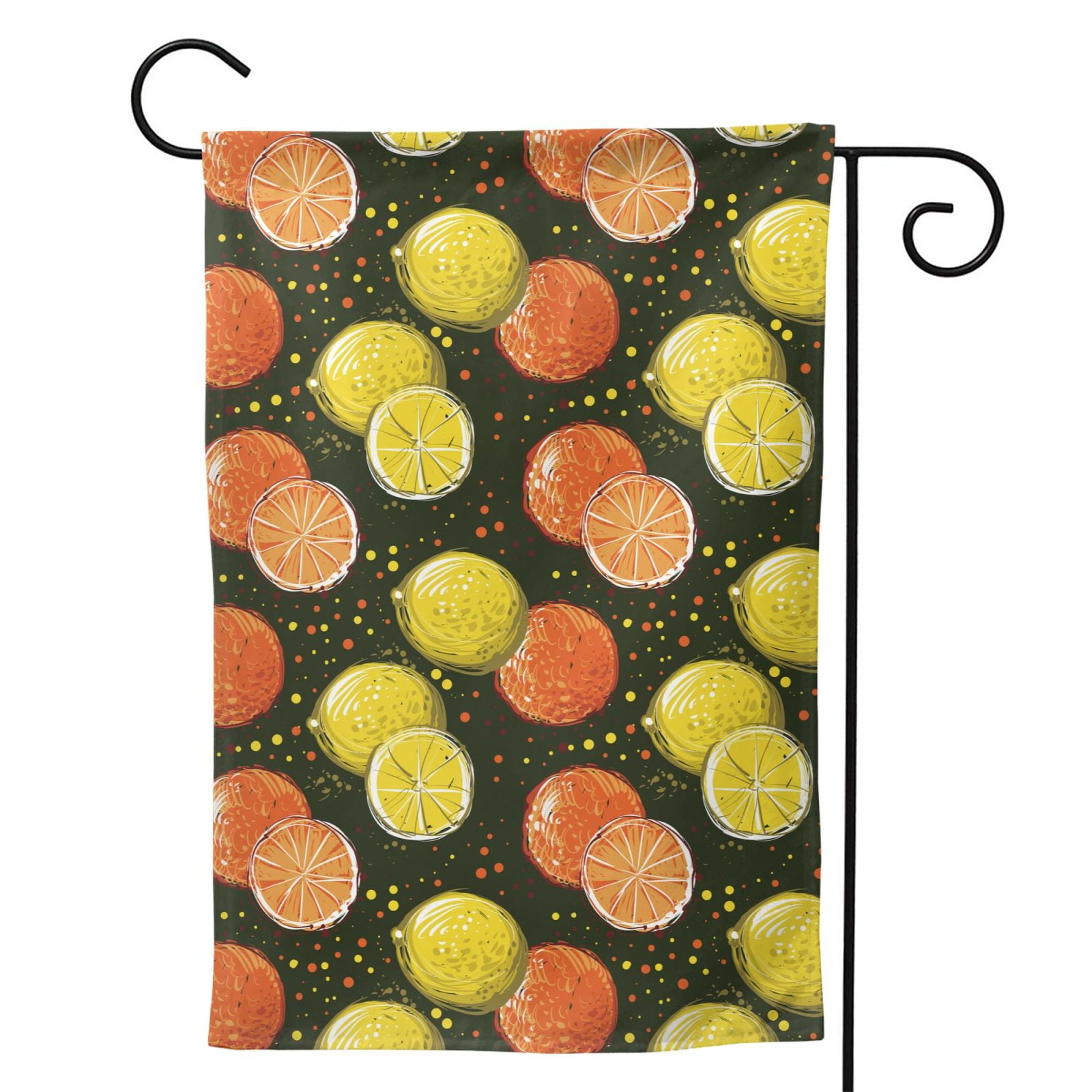 Sigee Orange Lemon for Live Happy Decorative Small Garden Flag,Double ...