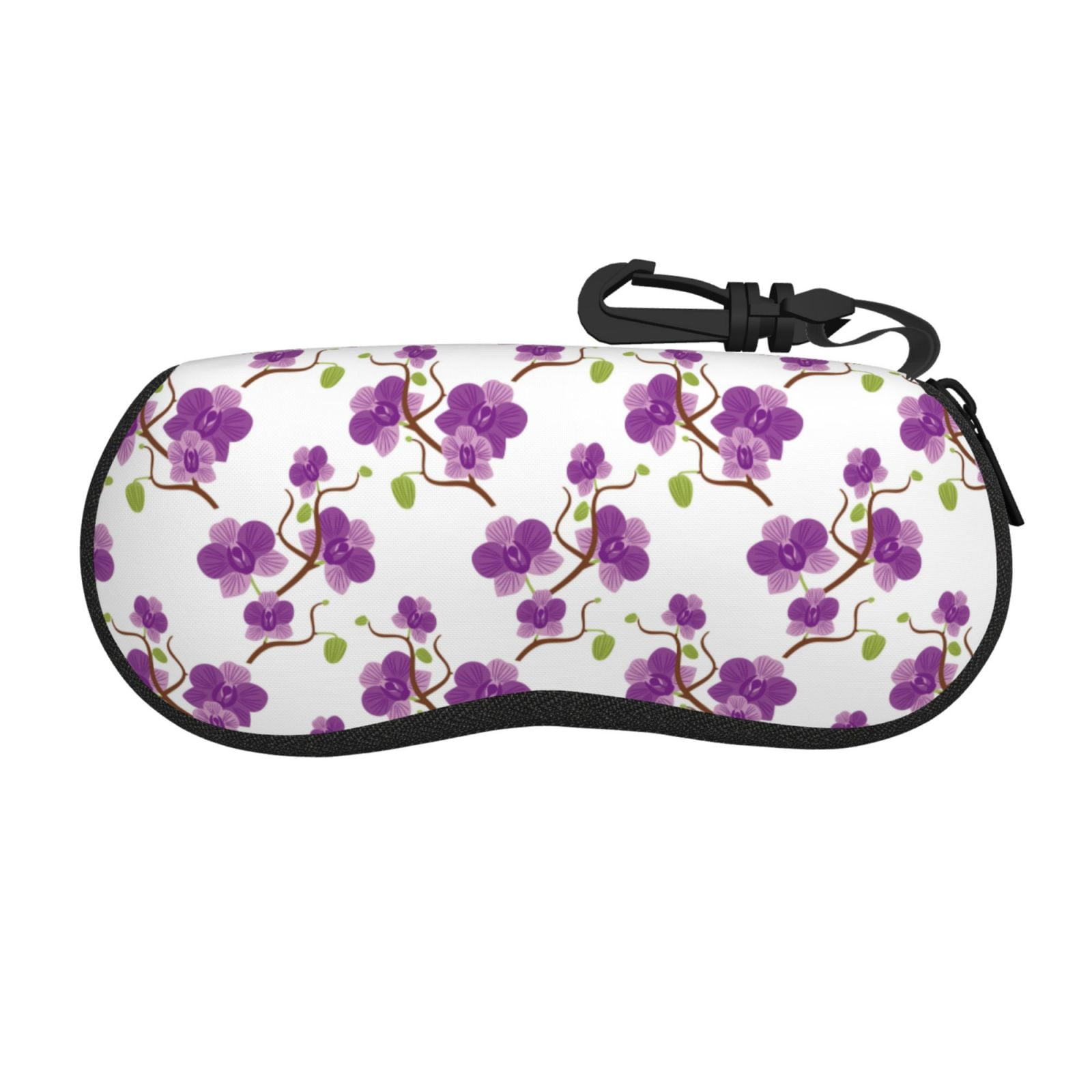 Sigee Orchids Flowers For Soft Eyeglass Cases For Women And Men Zipper Portable Spectacle Cases