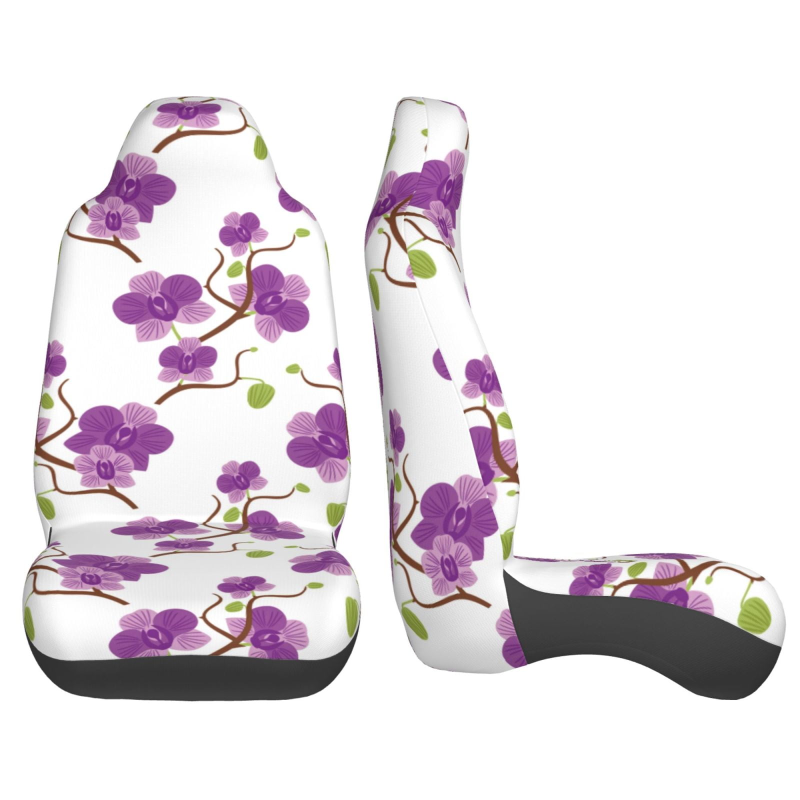 Sigee Orchids Flowers for Universal Car Seat Covers, Premium Car Seat ...