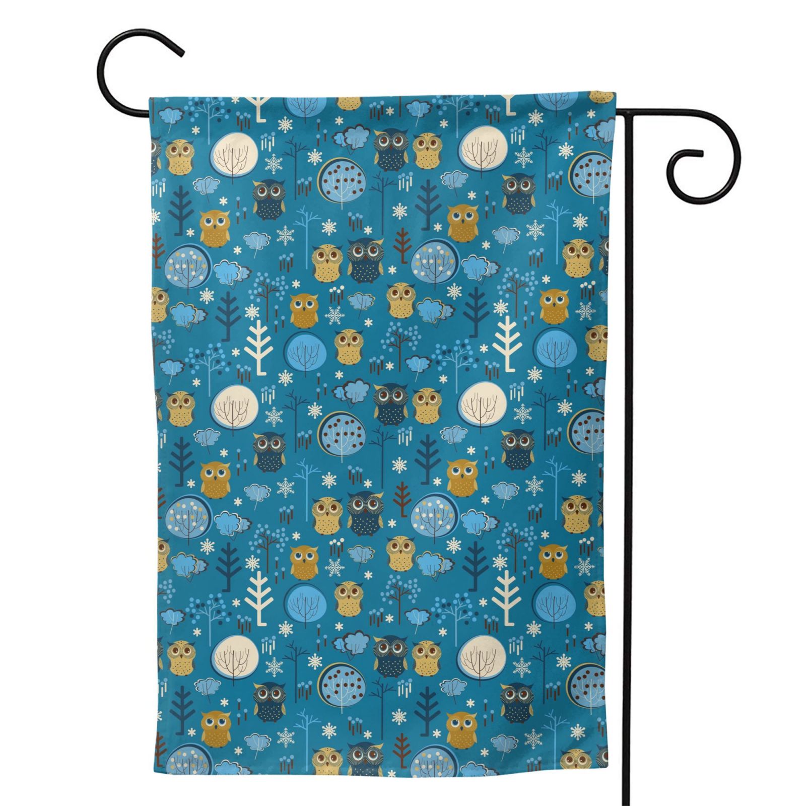 Sigee Owls And Trees for Live Happy Decorative Small Garden Flag,Double ...