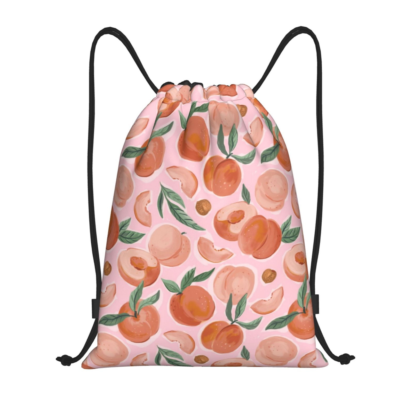 Sigee Painting Peach for Drawstring Bag String Backpack for Sports, Gym ...
