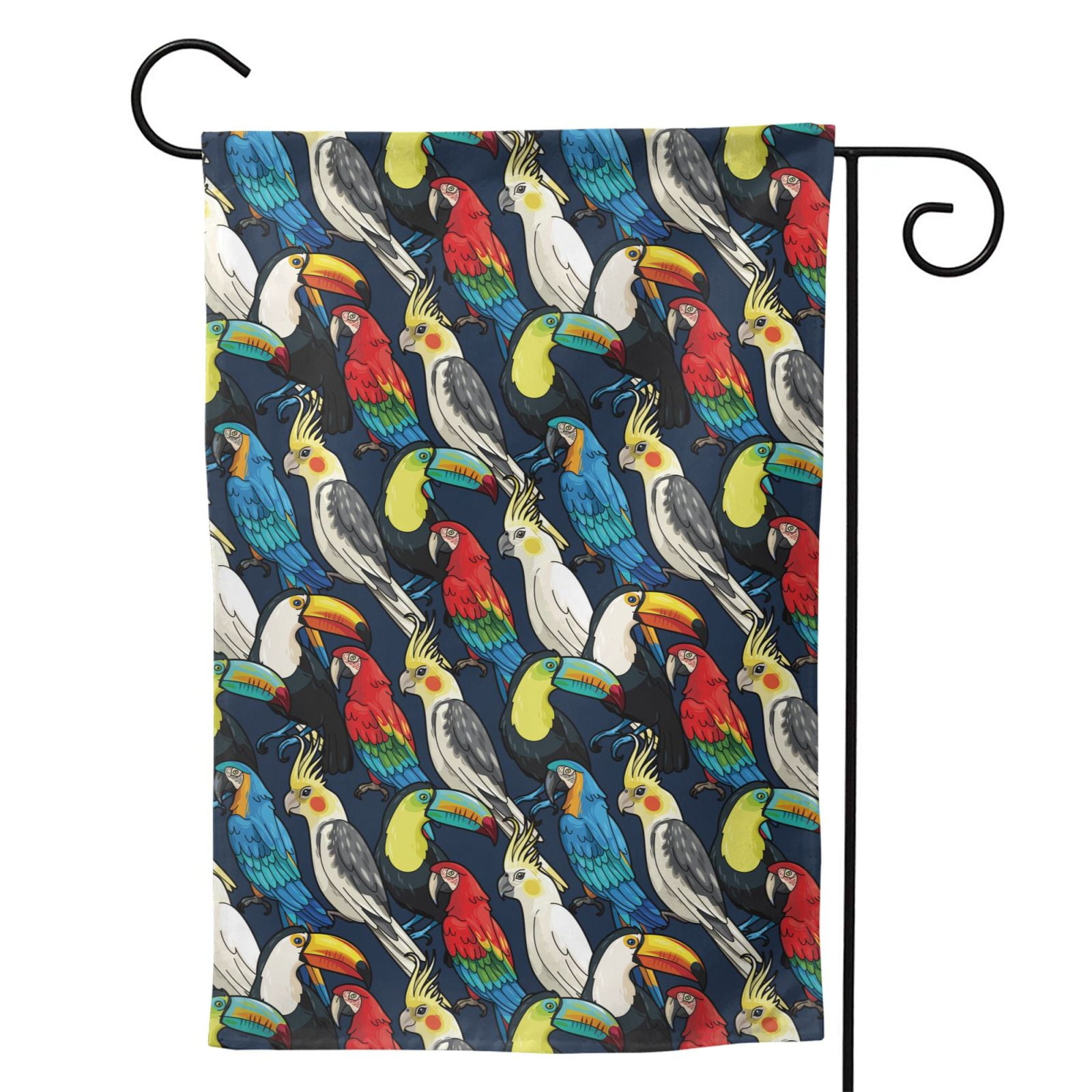 Sigee Parrot for Live Happy Decorative Small Garden Flag,Double Sided ...