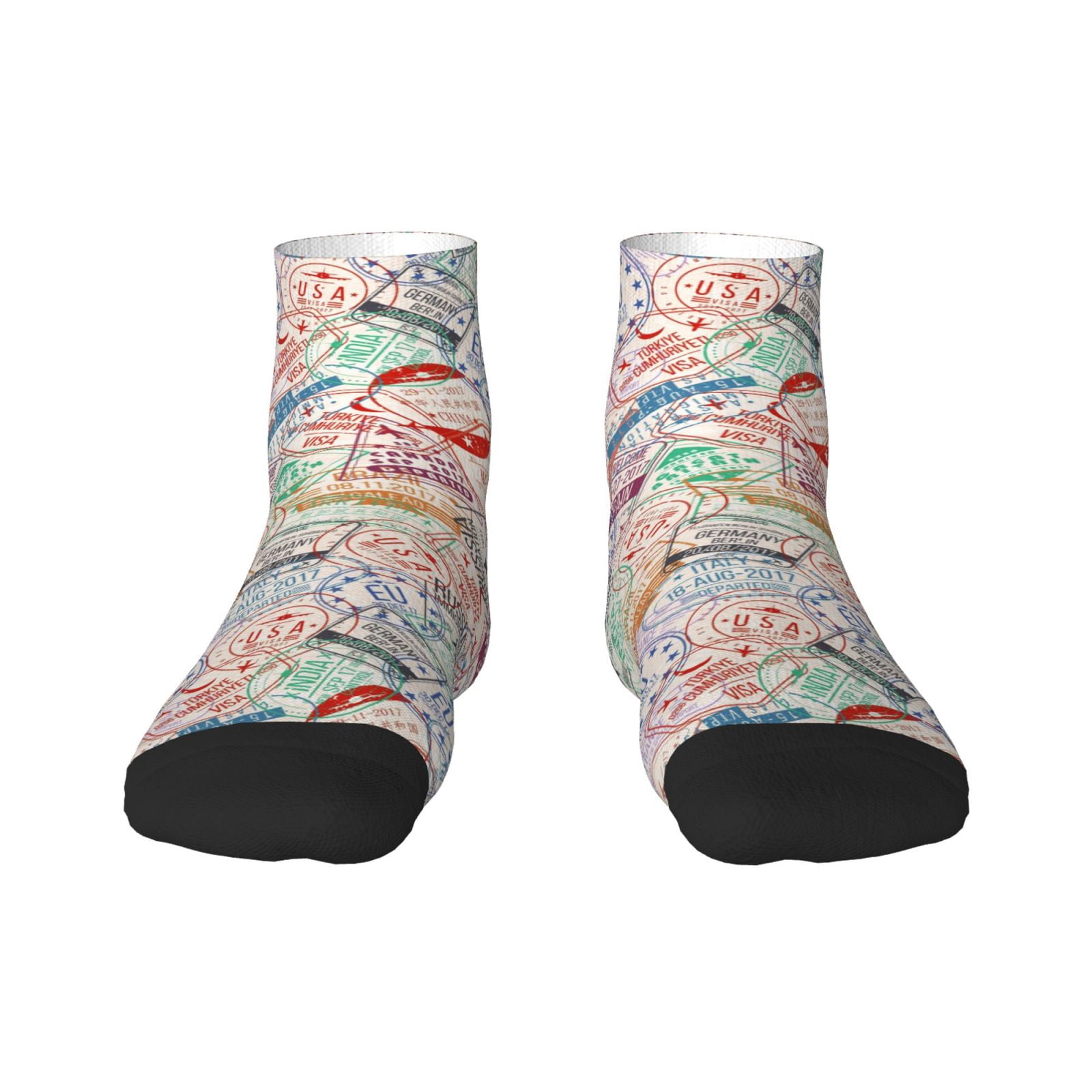 Sigee Passport Stamp for Crew Soft Moisture-wicking Socks ,Cushion ...
