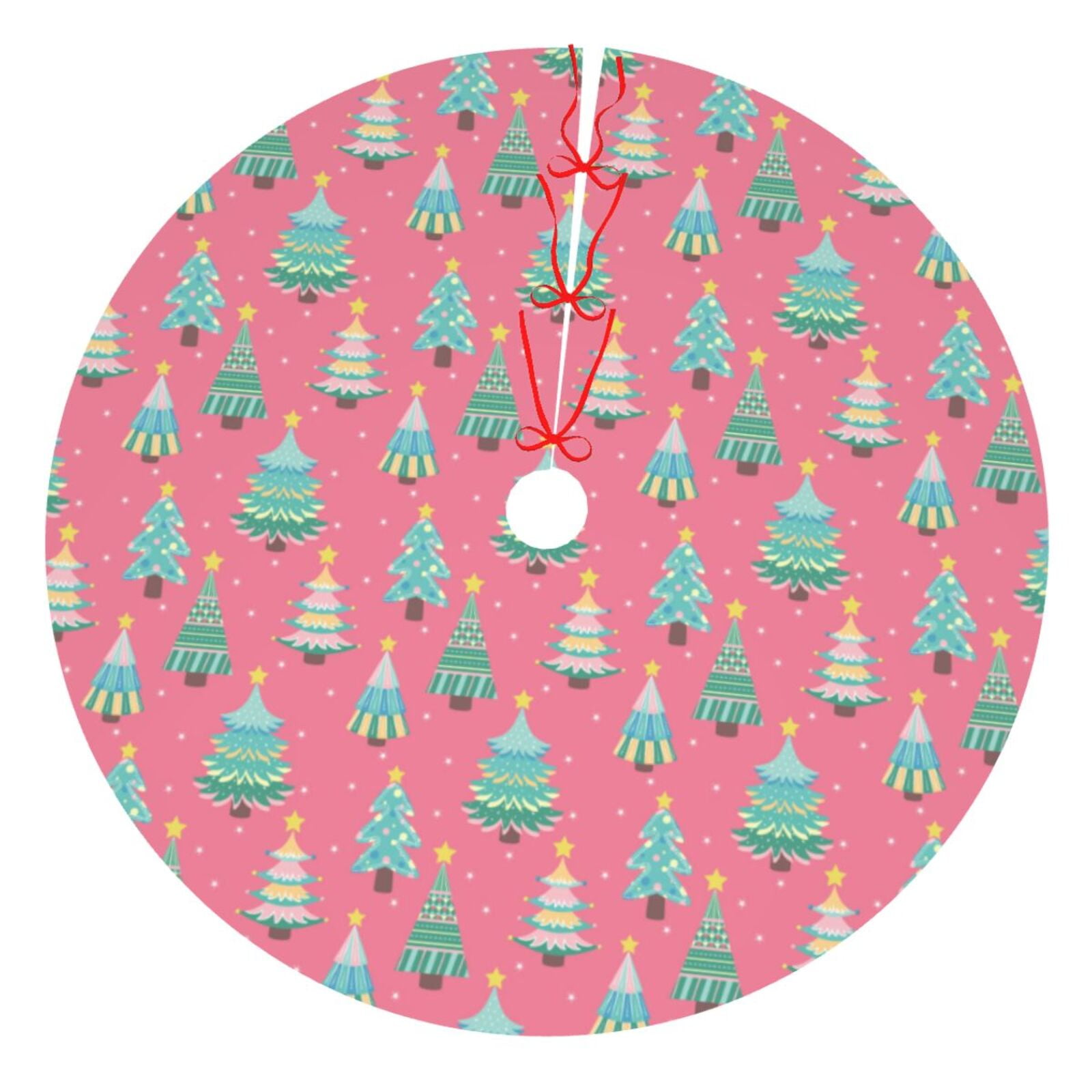 Sigee Pastel Christmas Trees on Pink for Christmas Decoration Tree ...