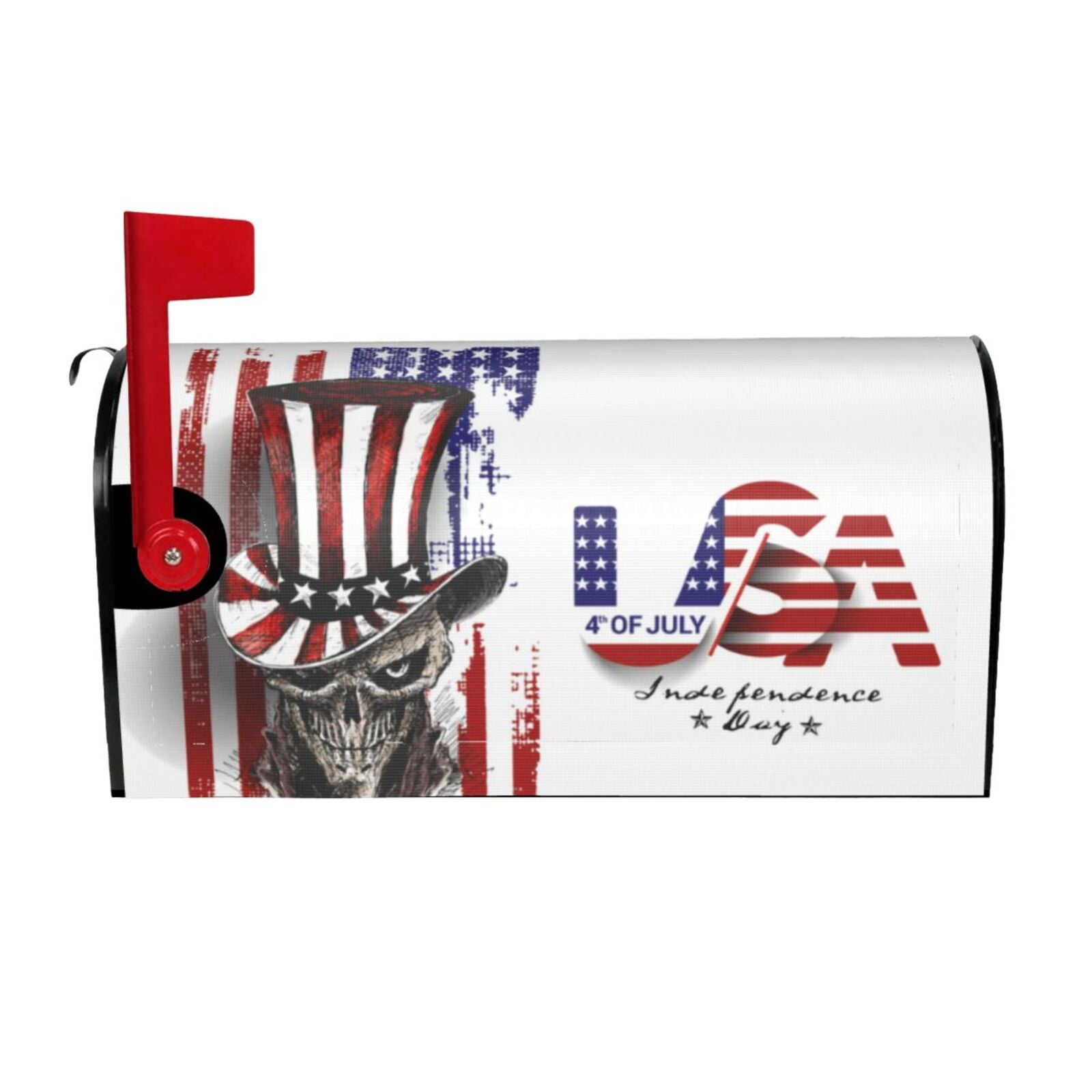 Sigee Patriotic Skull Art for Mailbox Cover Magnetic Waterproof Post ...