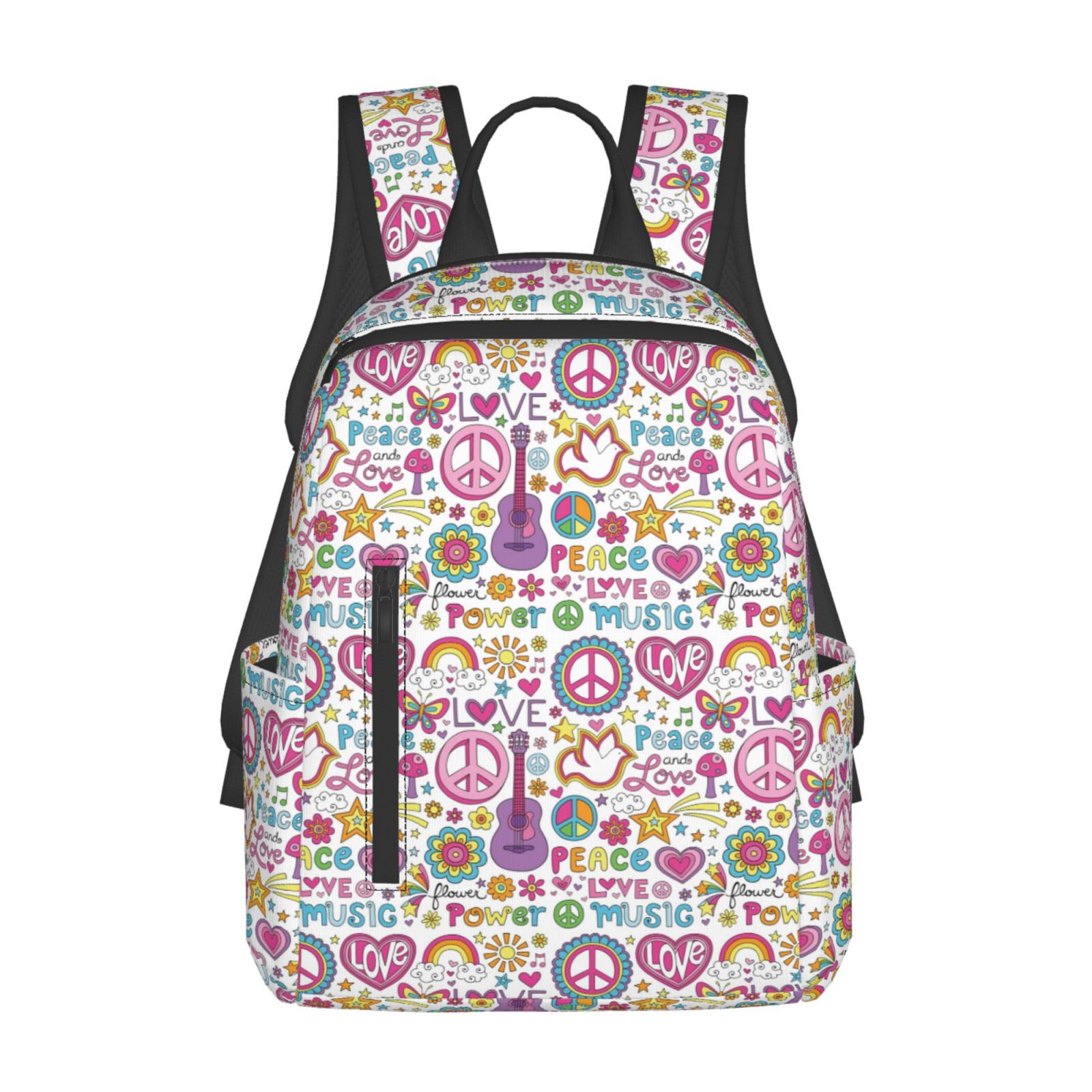 Sigee Peace Love and Dove Flower Power for Lightweight Backpack for ...