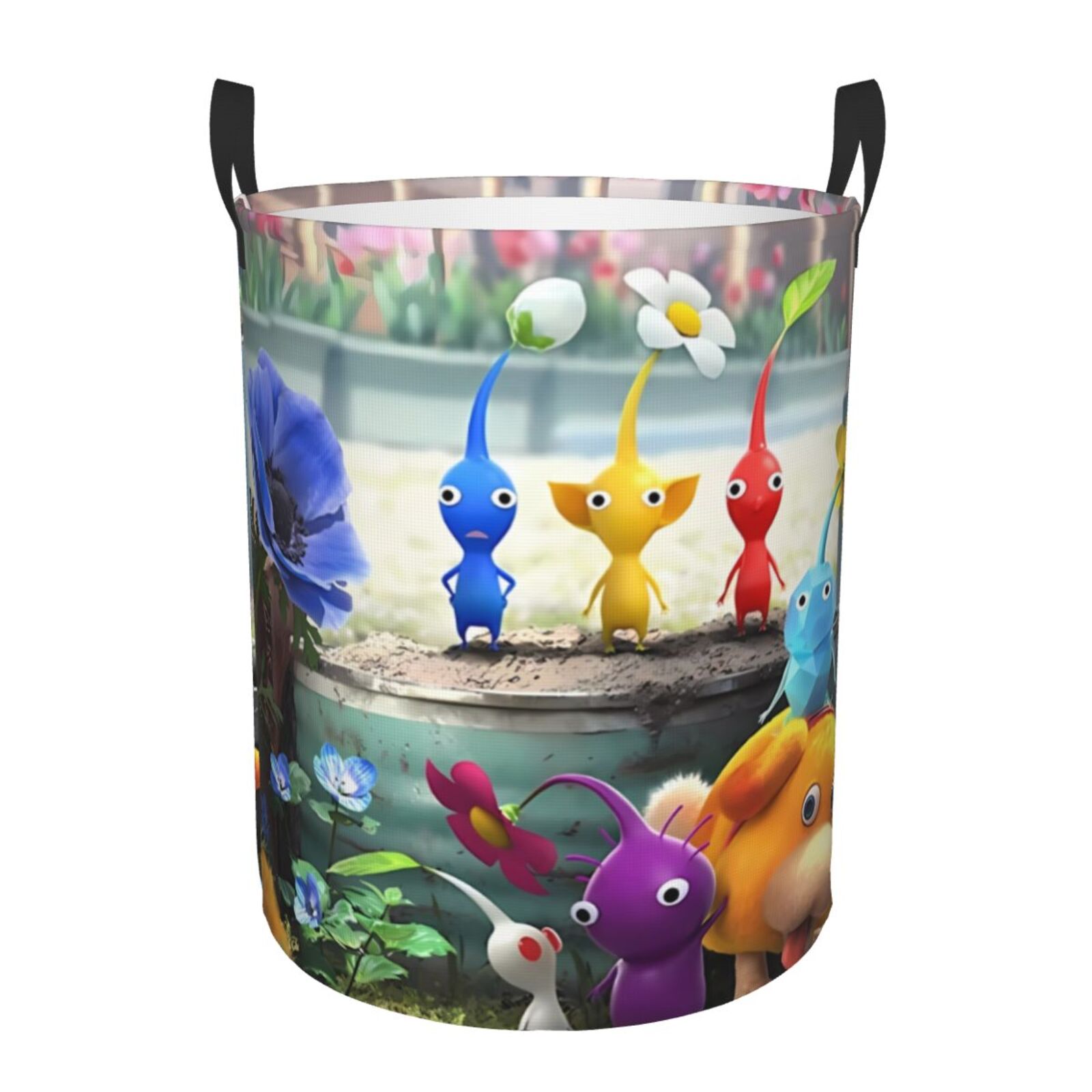 Sigee Pikmin (54) Print Basket for Clothes Basket for Living Room ...