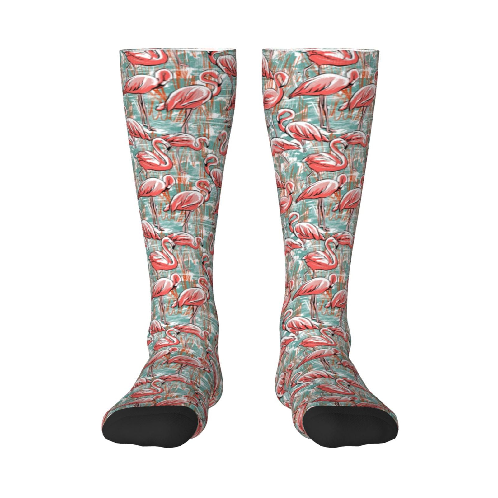 Sigee Pink Flamingo for Socks for Men Women Socks Stocking Compression ...