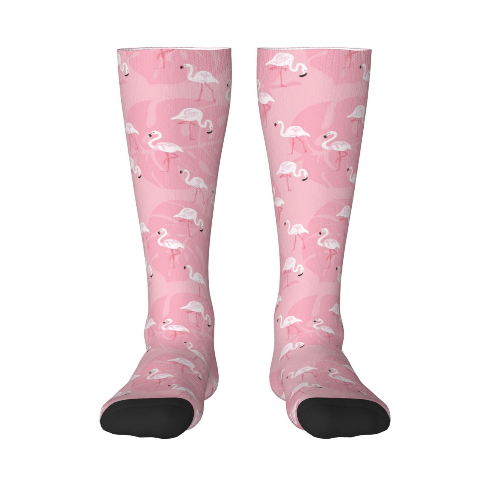 Sigee Pink Flamingos and Flowers for Socks for Men Women Gifts for Him ...
