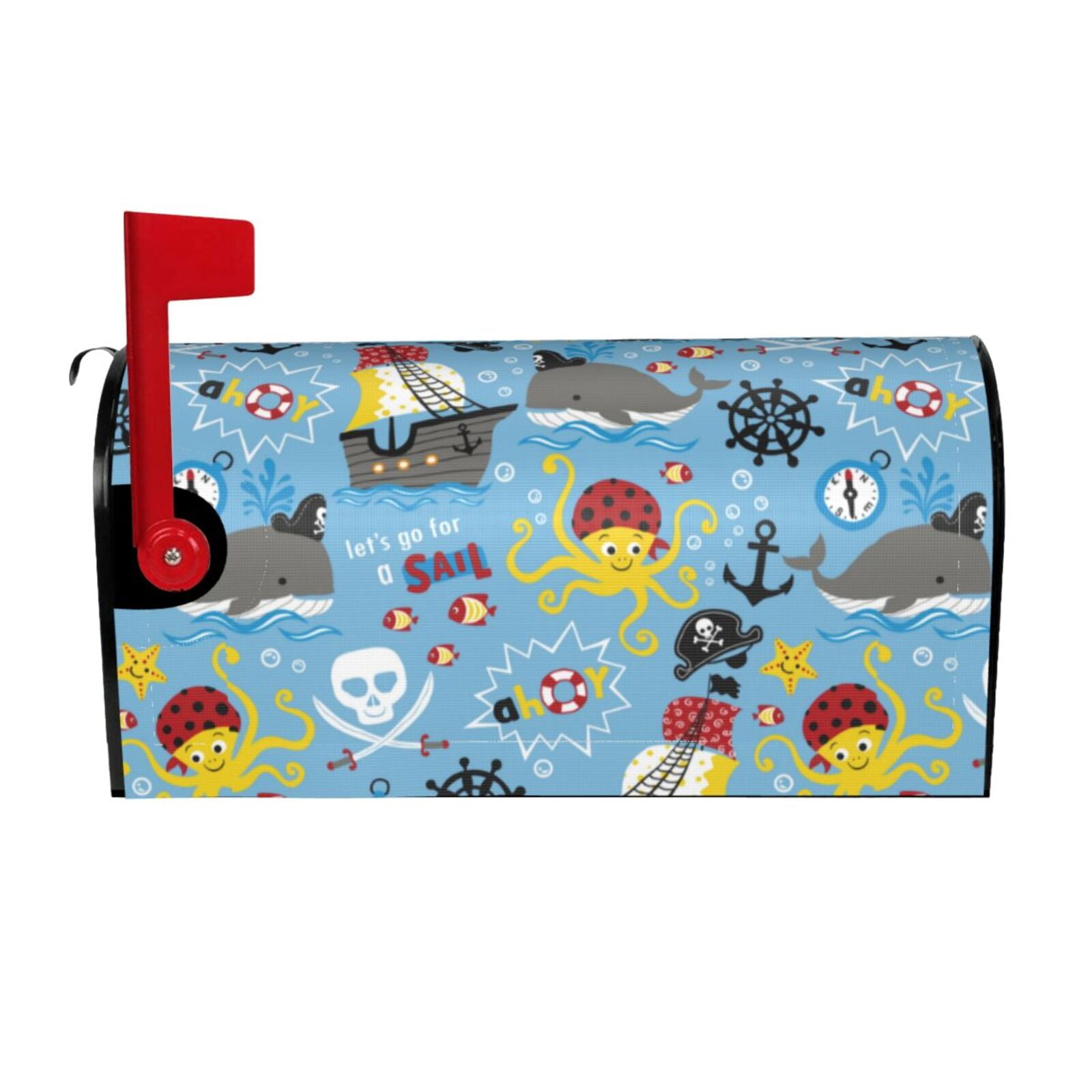 Sigee Pirate Marine Animals for Mailbox Cover Magnetic Waterproof Post ...
