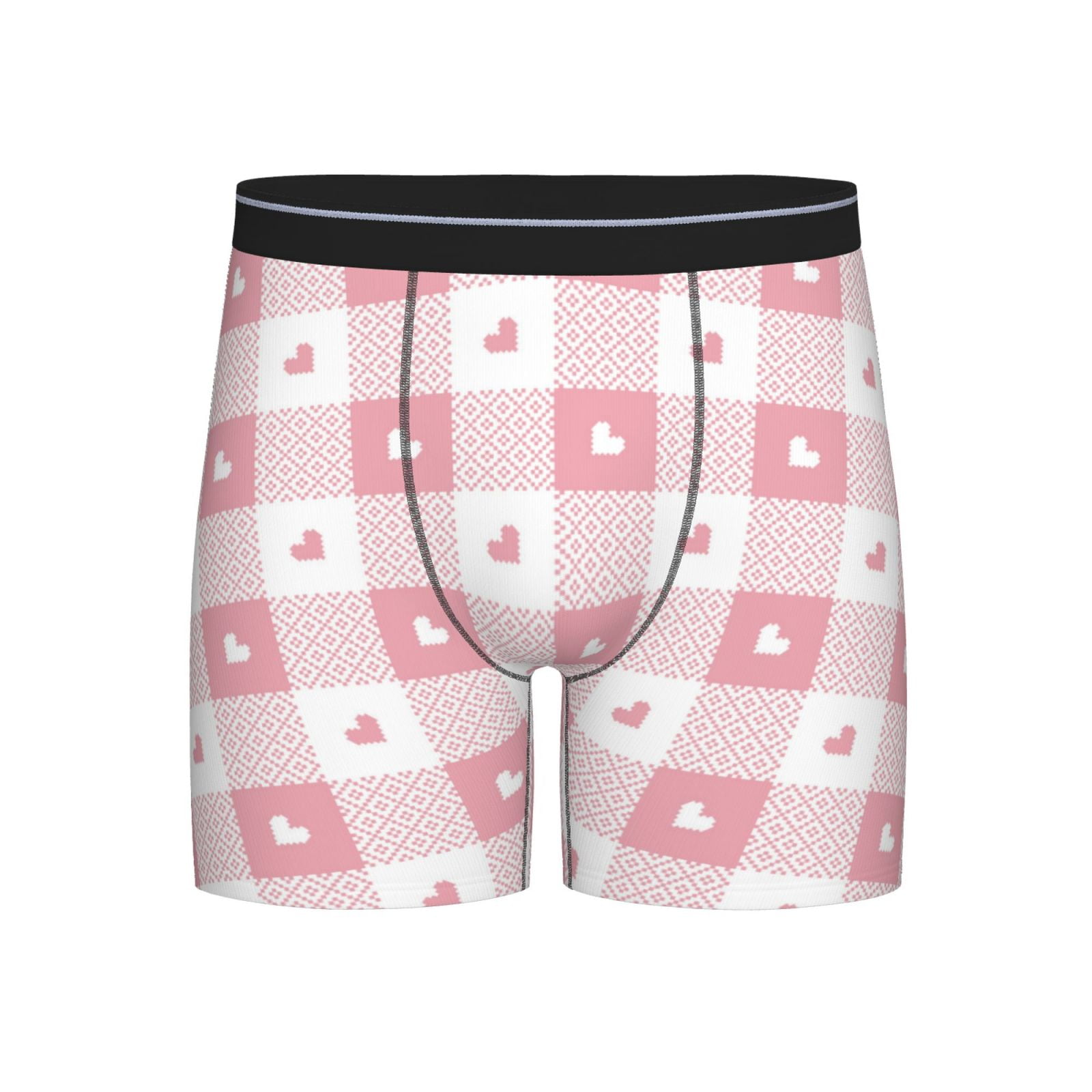 Sigee Plaid Heart for Men's Boxer Briefs,Moisture Wicking and ...