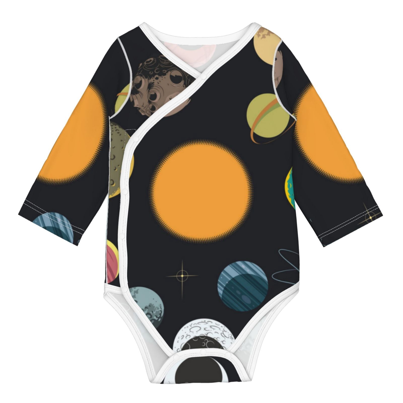 Sigee Planets And Their Moons for Baby Unisex Baby Cotton Long-Sleeve ...