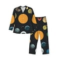 Sigee Planets And Their Moons for Pajamas for Men Two-piece Men's Sleepwear Long-Sleeved Pjs ...