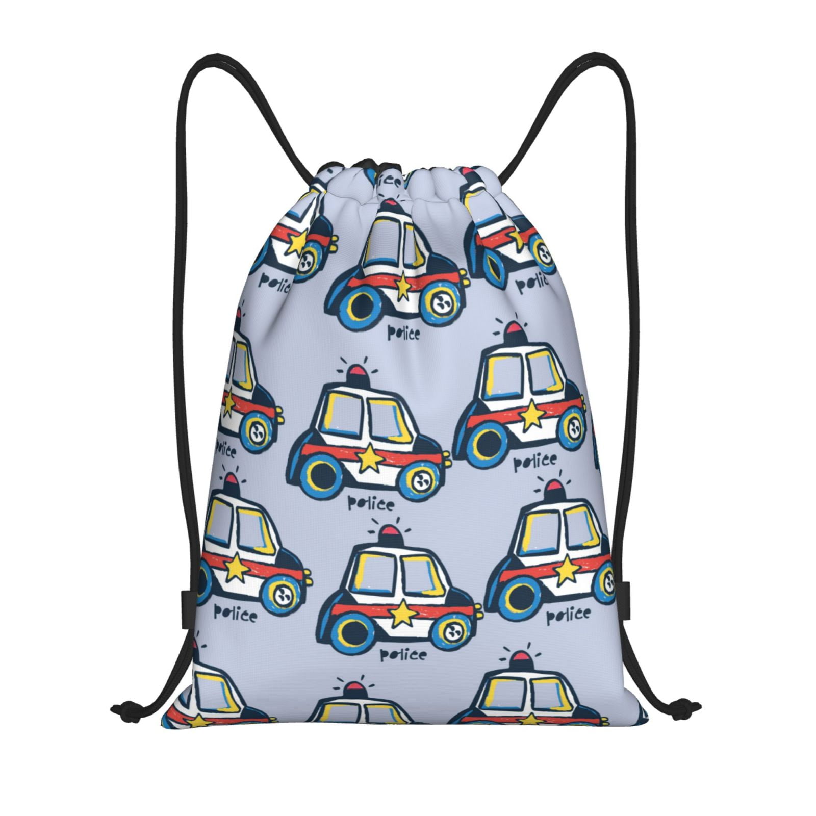 Sigee Police Car for Drawstring Bag String Backpack for Sports, Gym ...
