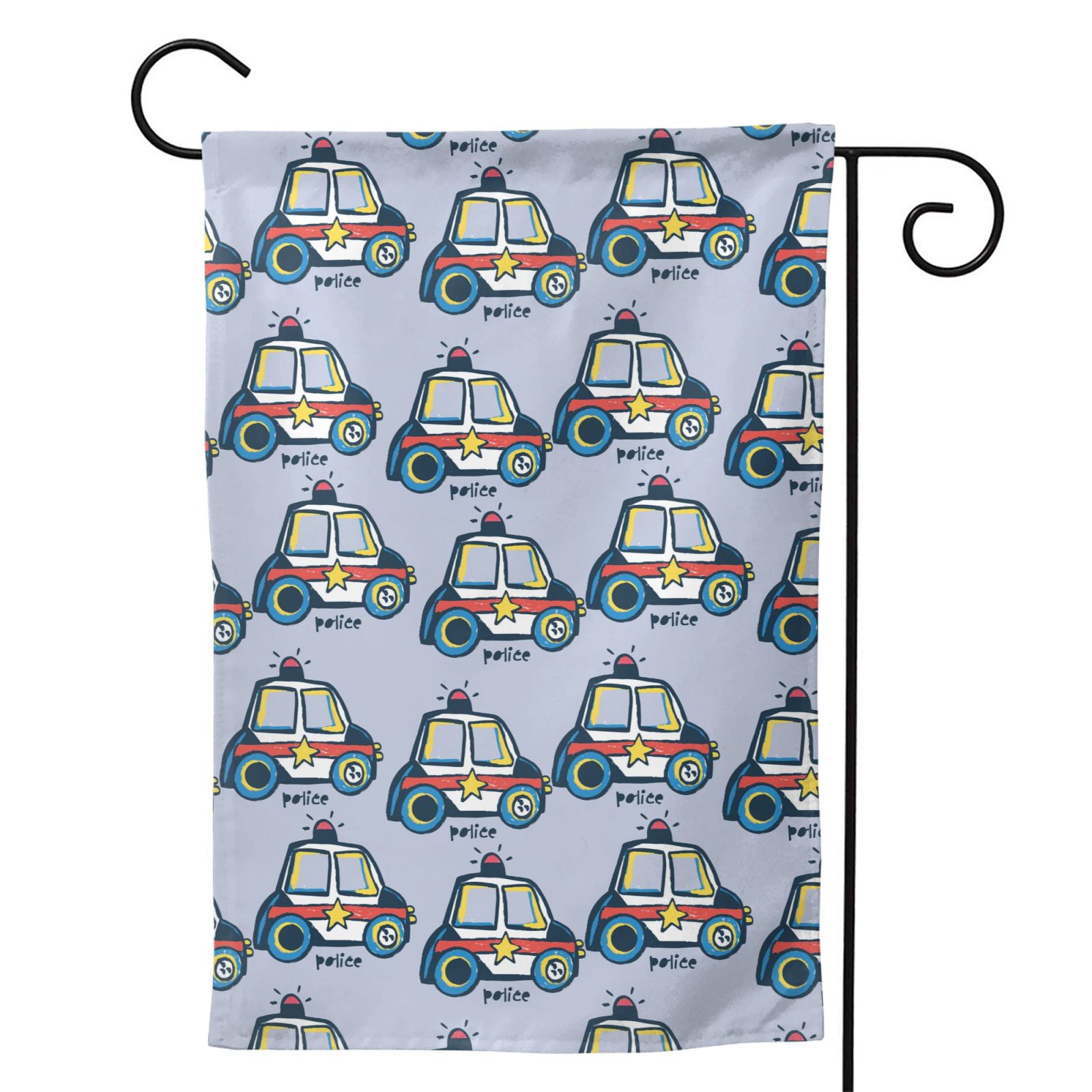 Sigee Police Car for Live Happy Decorative Small Garden Flag,Double ...
