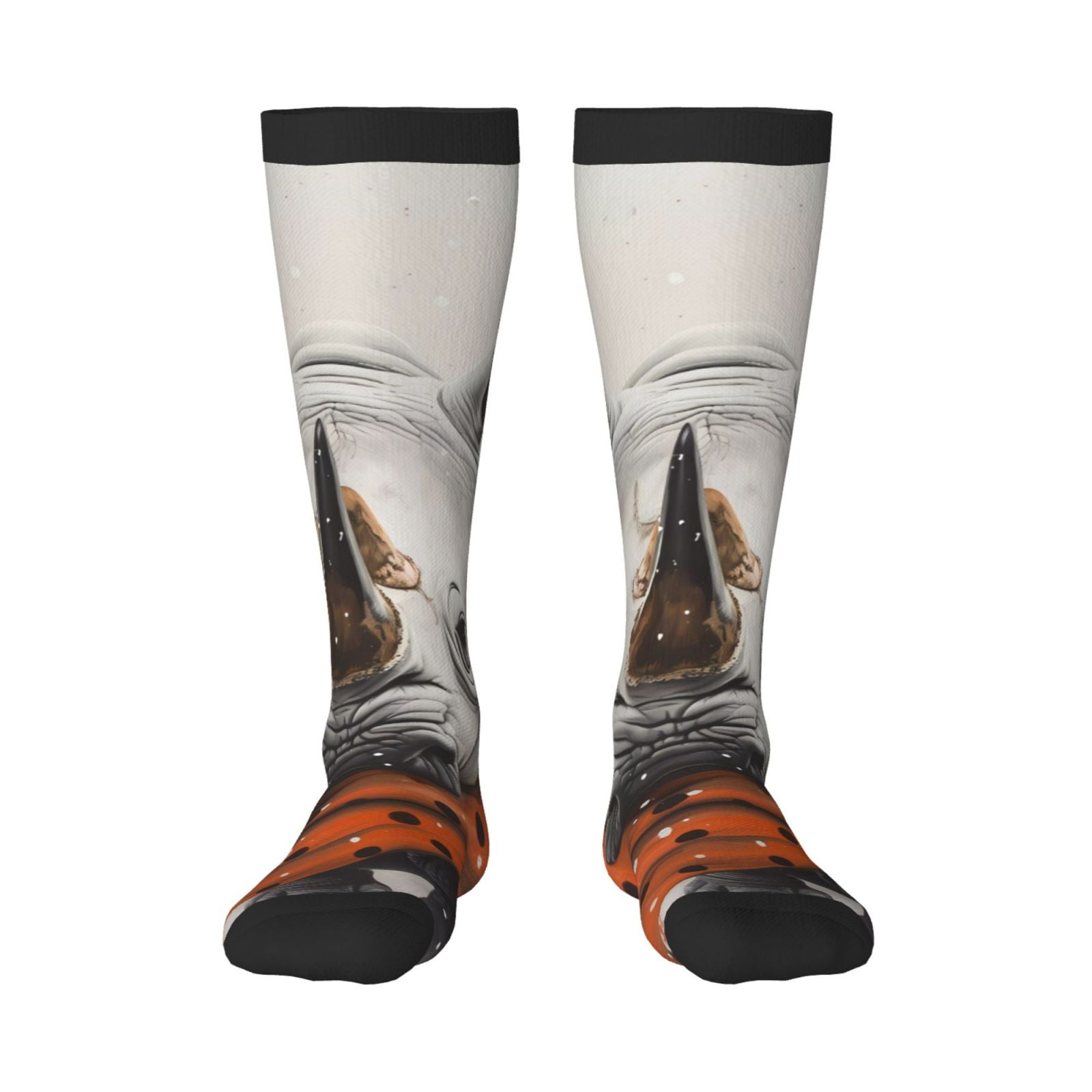 Sigee Polka Dot Rhino Welcome for Socks for Men Women Socks Stocking ...